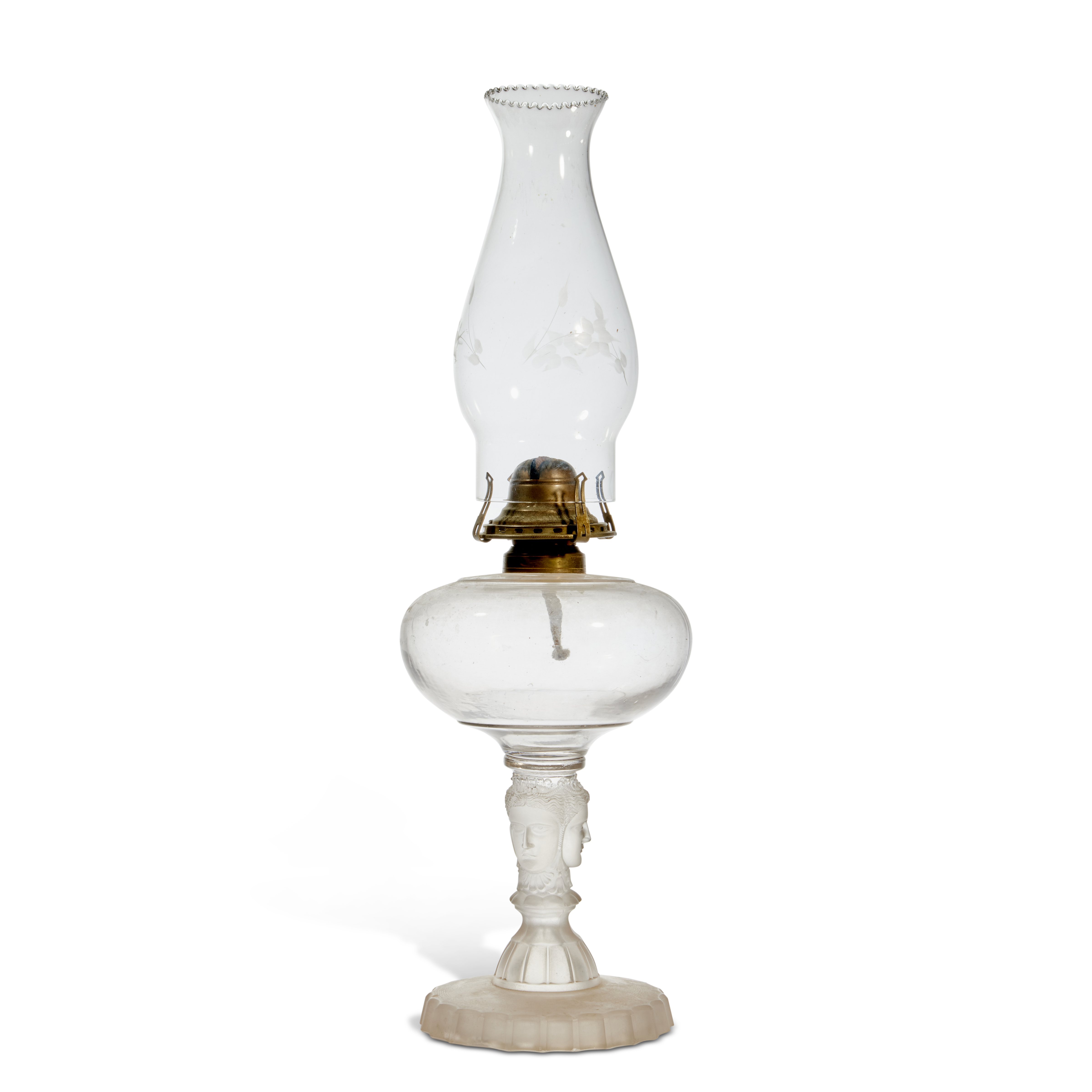 A Colorless and Frosted Glass Fluid Lamp, White Flame Light Company ...