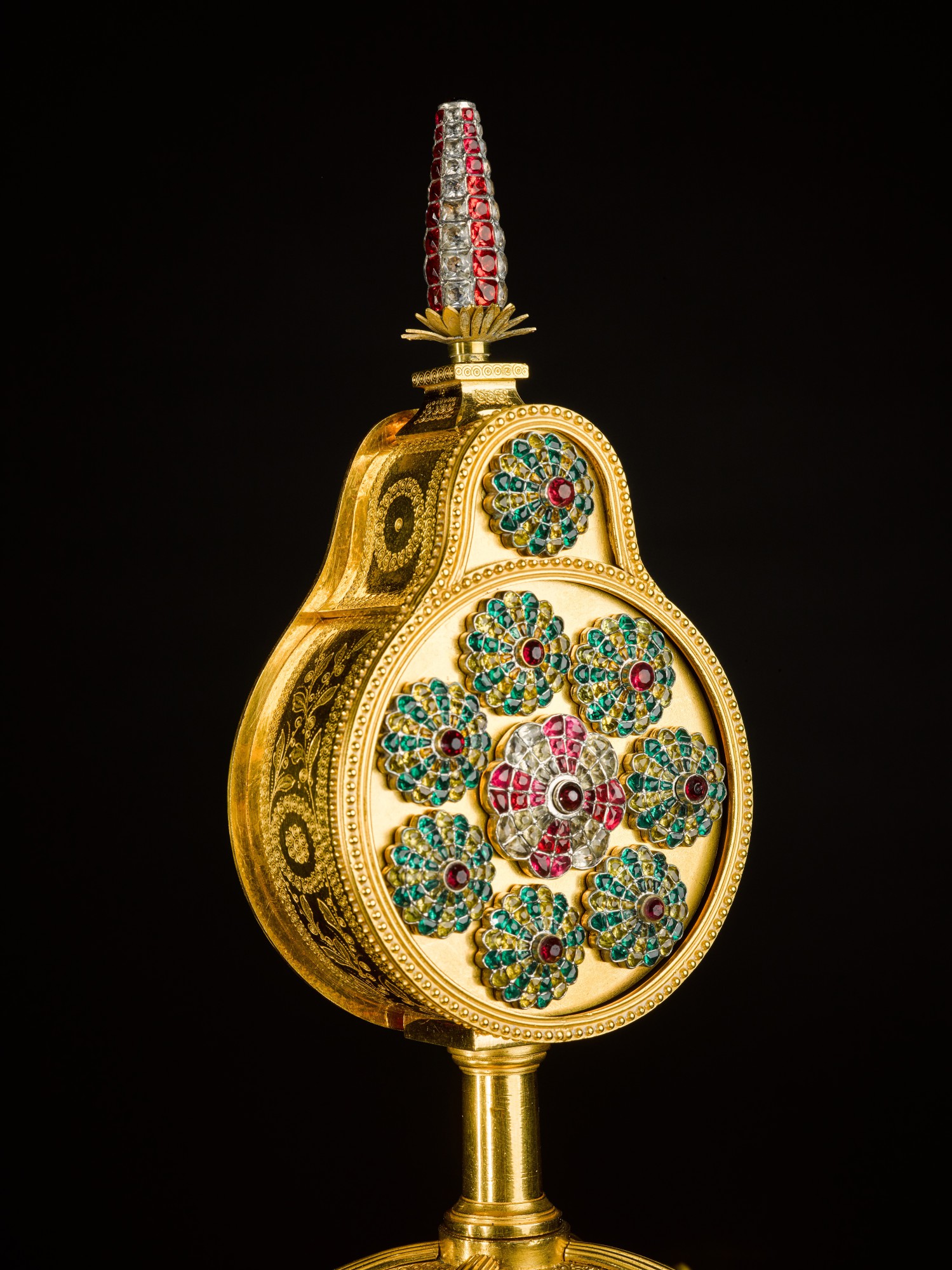 John Mottram: A George III gilt-brass paste-set musical automaton table ...