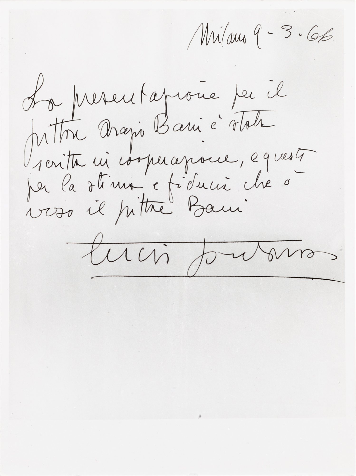 Orazio Bacci 奧拉治奧・罷起 | a. Photo of Lucio Fontana b. Photo of A Letter ...