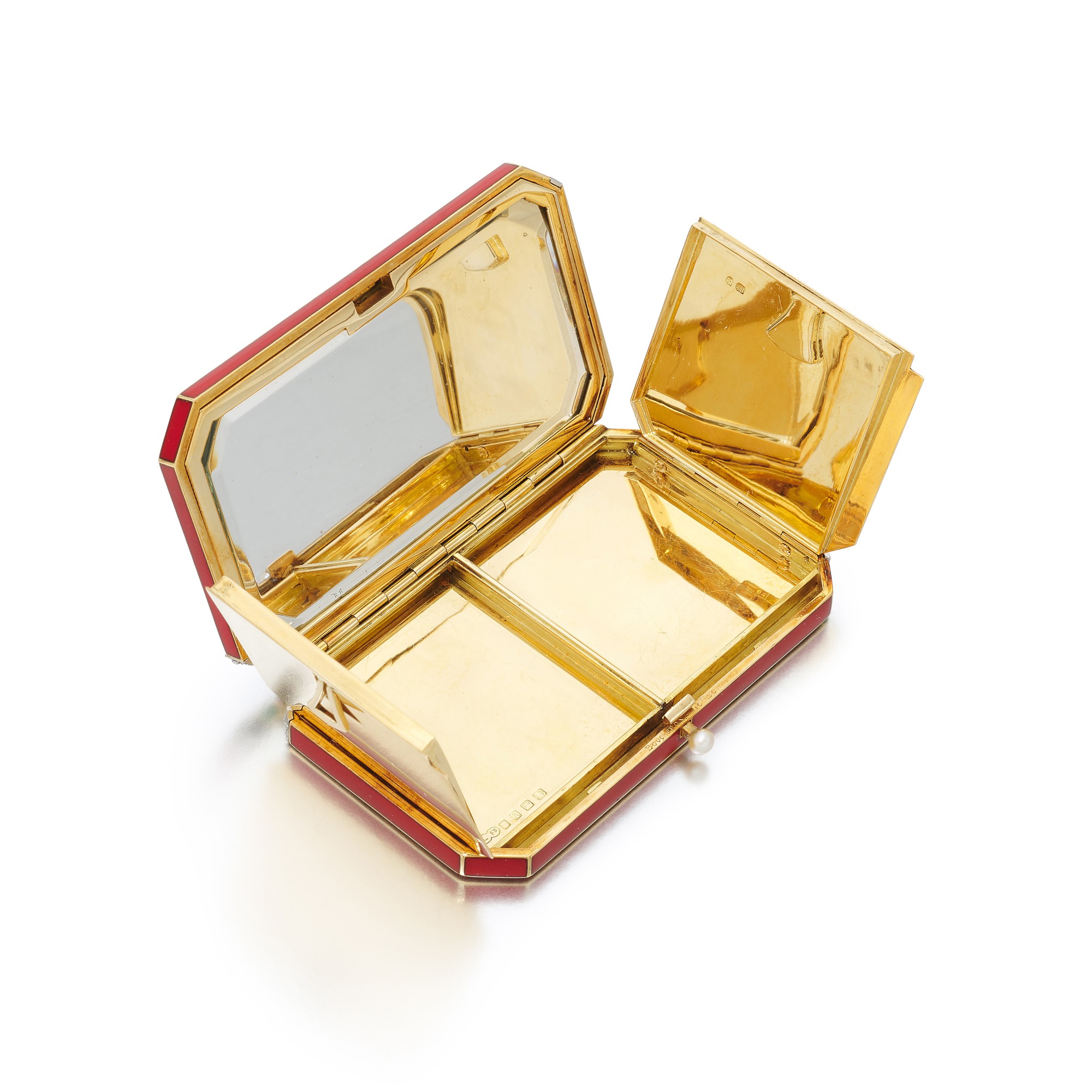 Enamel, jade, pearl and diamond vanity case (Portacipria in smalto ...