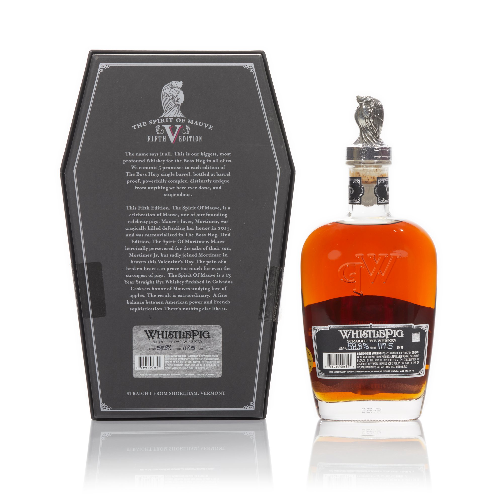 WhistlePig The Boss Hog 13 Year Old 5th Edition "The Spirit Of Mauve ...