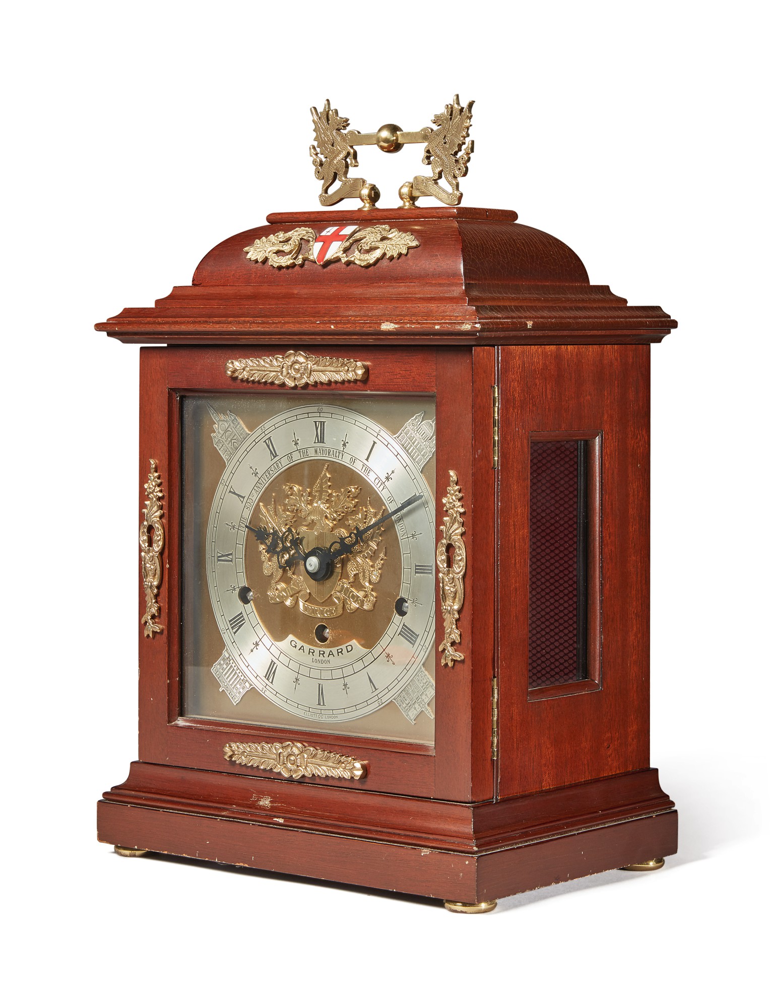 A GEORGE II STYLE LIMITED EDITION MAHOGANY BRACKET CLOCK BY F.W ...