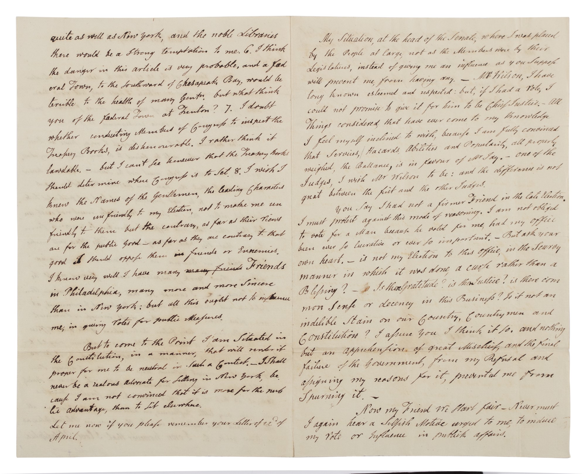 JOHN ADAMS | In a letter candid even by the standards of his ...