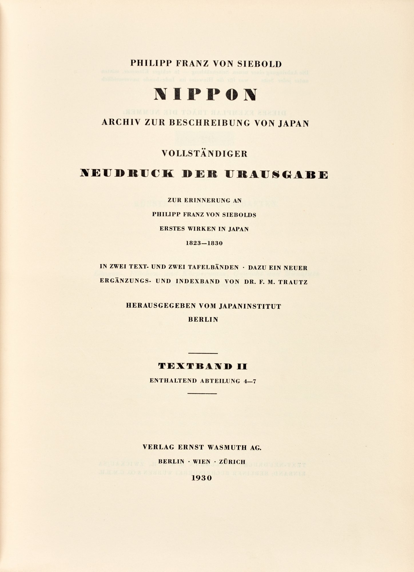 Philipp Franz Siebold, Nippon, reprint, 1930 | Books and Manuscripts ...