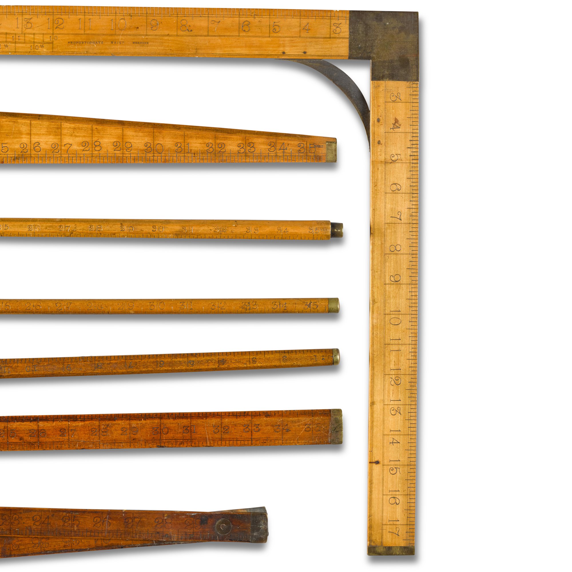 Nine impressed boxwood measuring sticks | Emma Hawkins: A Natural World ...