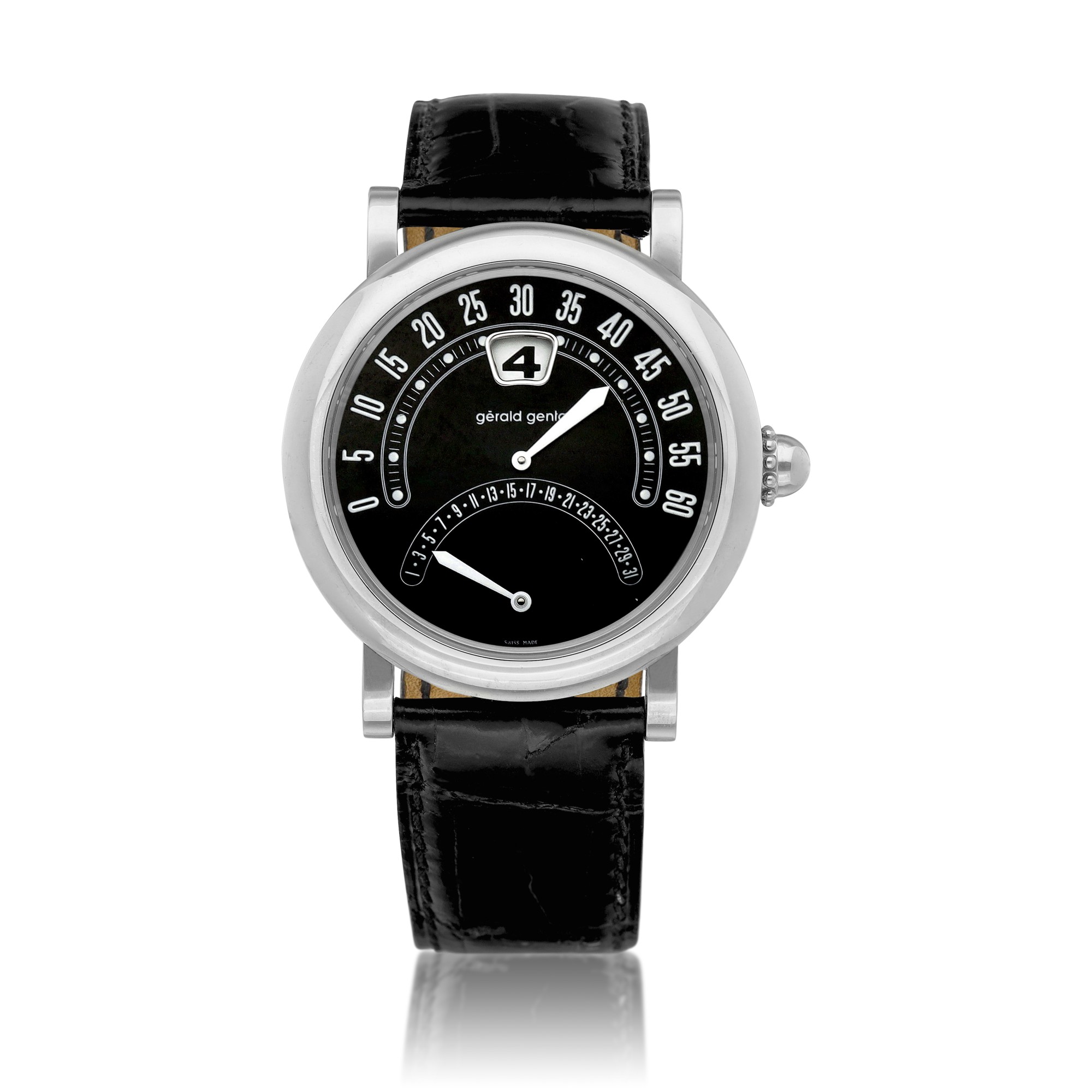 Retro BiRetro, Reference G.3754 | A stainless steel jumping hour ...