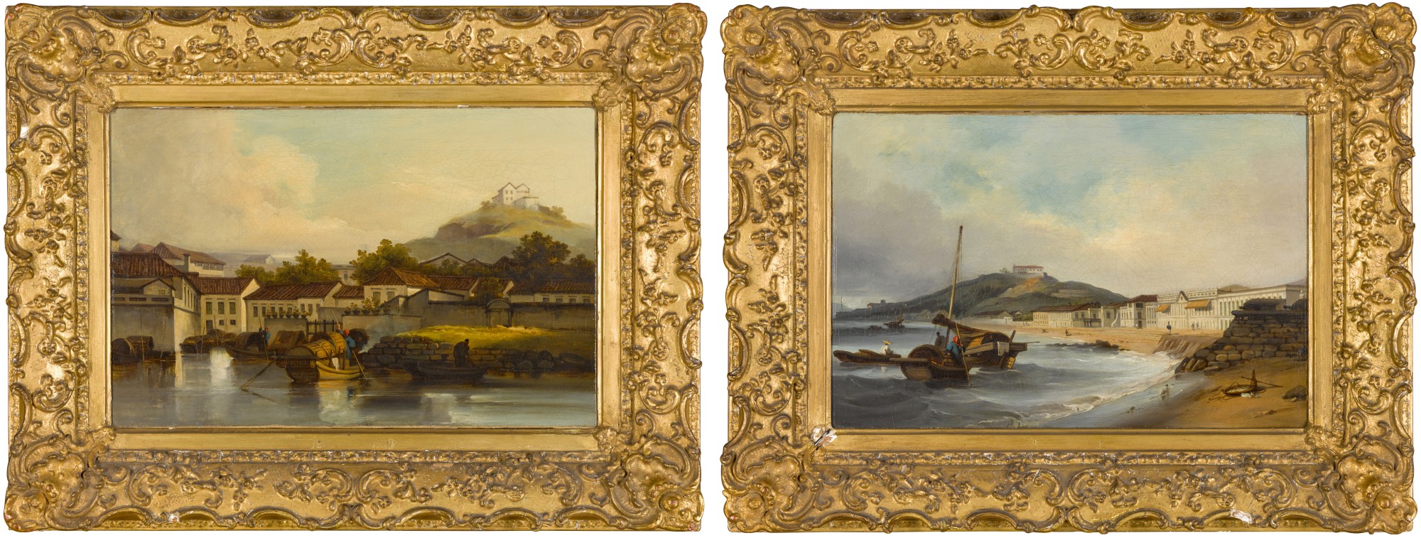 GEORGE CHINNERY | WATERFRONT BUILDINGS, MACAU; AND THE PRAYA GRANDE ...