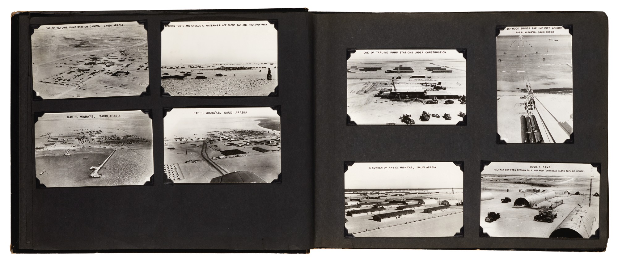 Saudi Arabia. Album of photographs of the construction of the Trans ...