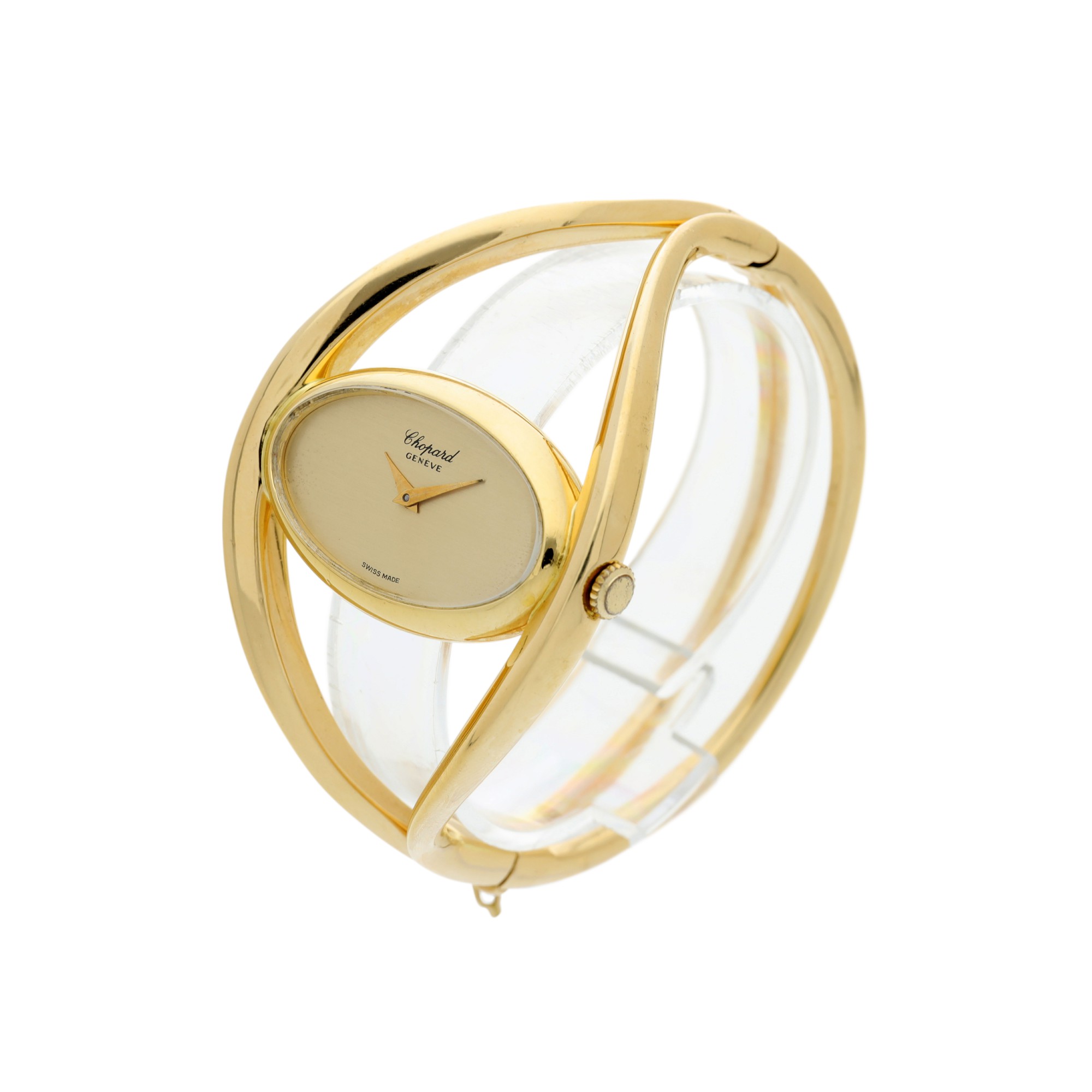 CHOPARD | REFERENCE 5047 1 A YELLOW GOLD BANGLE WATCH, CIRCA 1975 ...