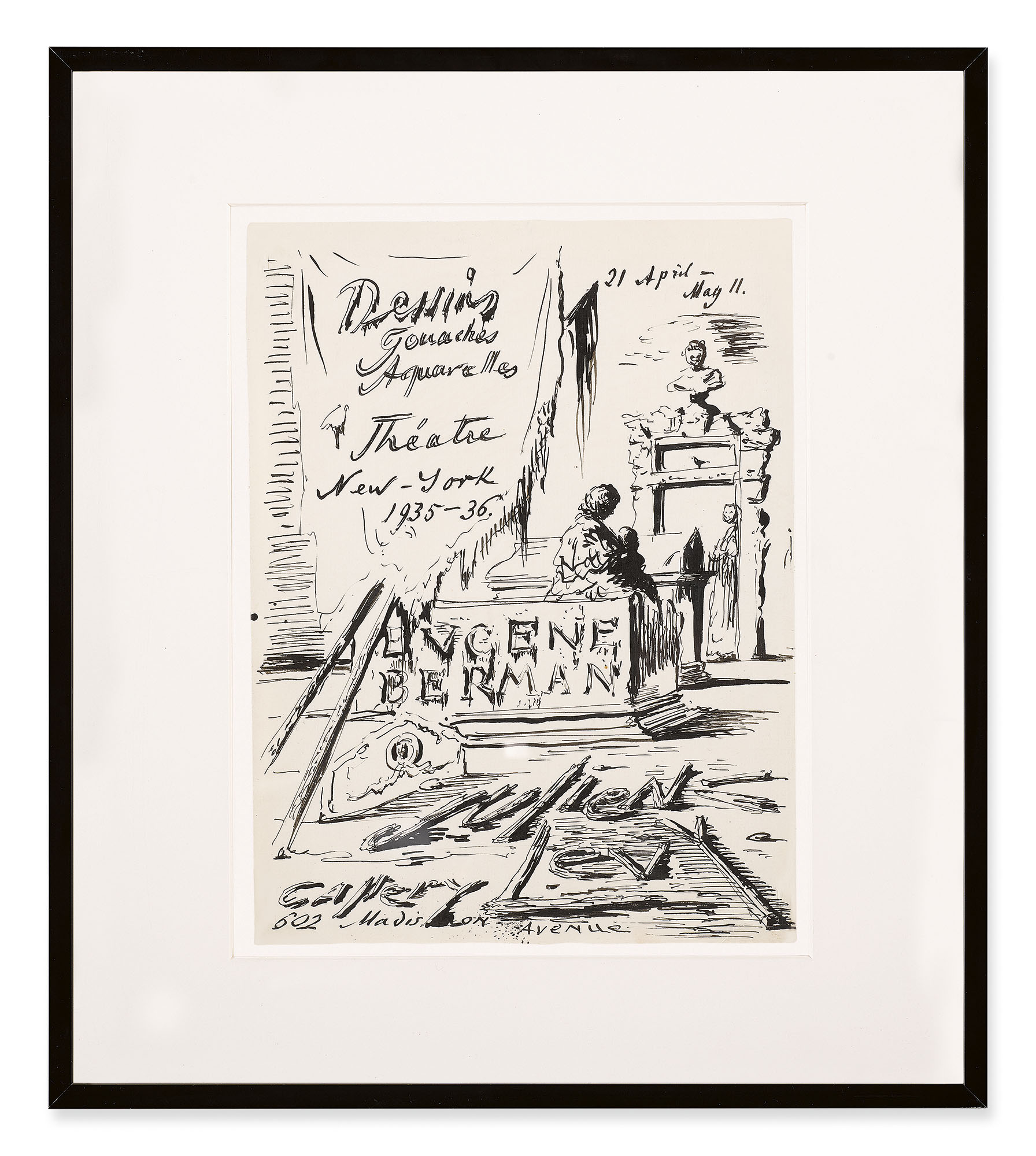 EUGENE BERMAN | STUDY FOR "JULIEN LEVY EXHIBITION TITLE PAGE" | The ...