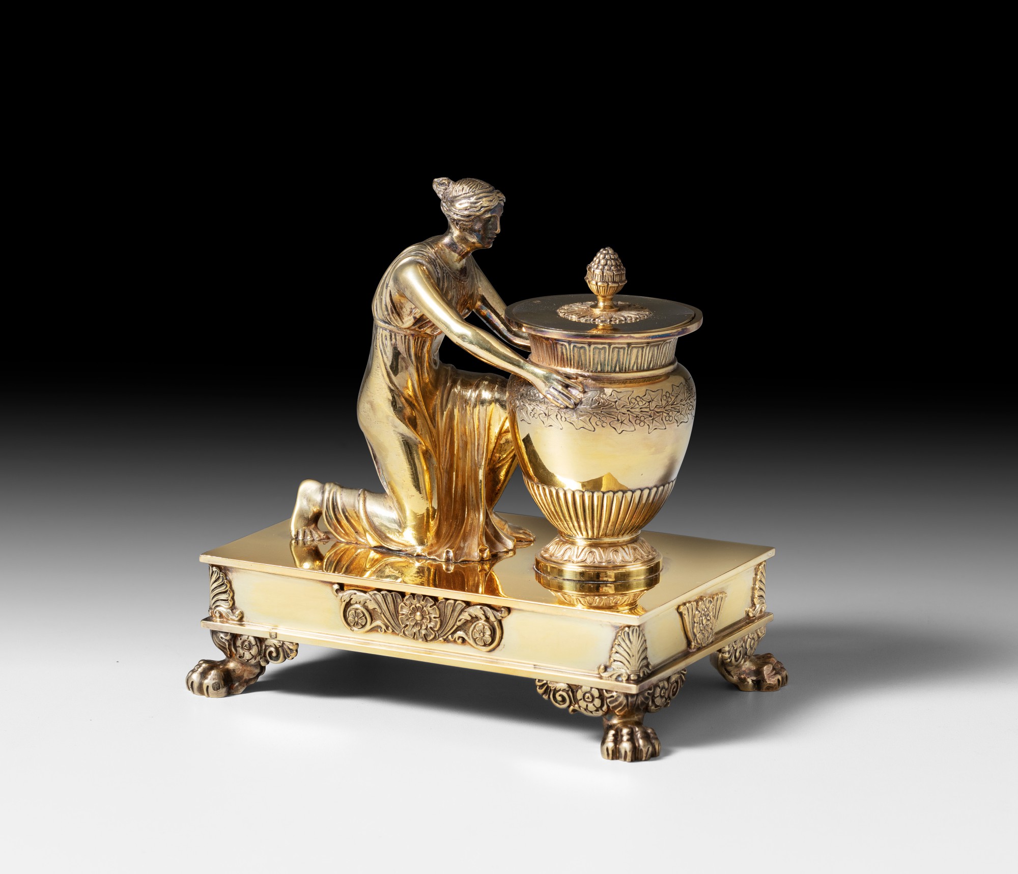 A French silver-gilt mustard-pot, Odiot, Paris, 20th century, of ...