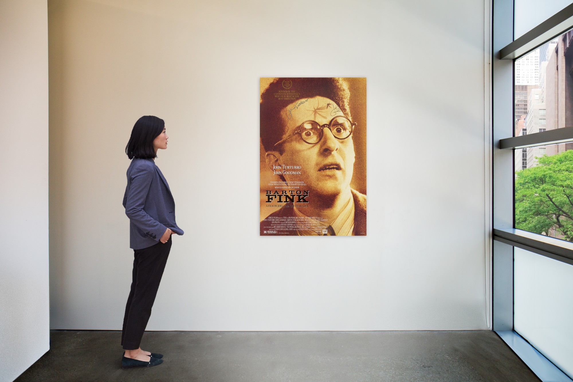 BARTON FINK (1991) POSTER, US, SIGNED BY JOHN TURTURRO AND JOHN GOODMAN ...
