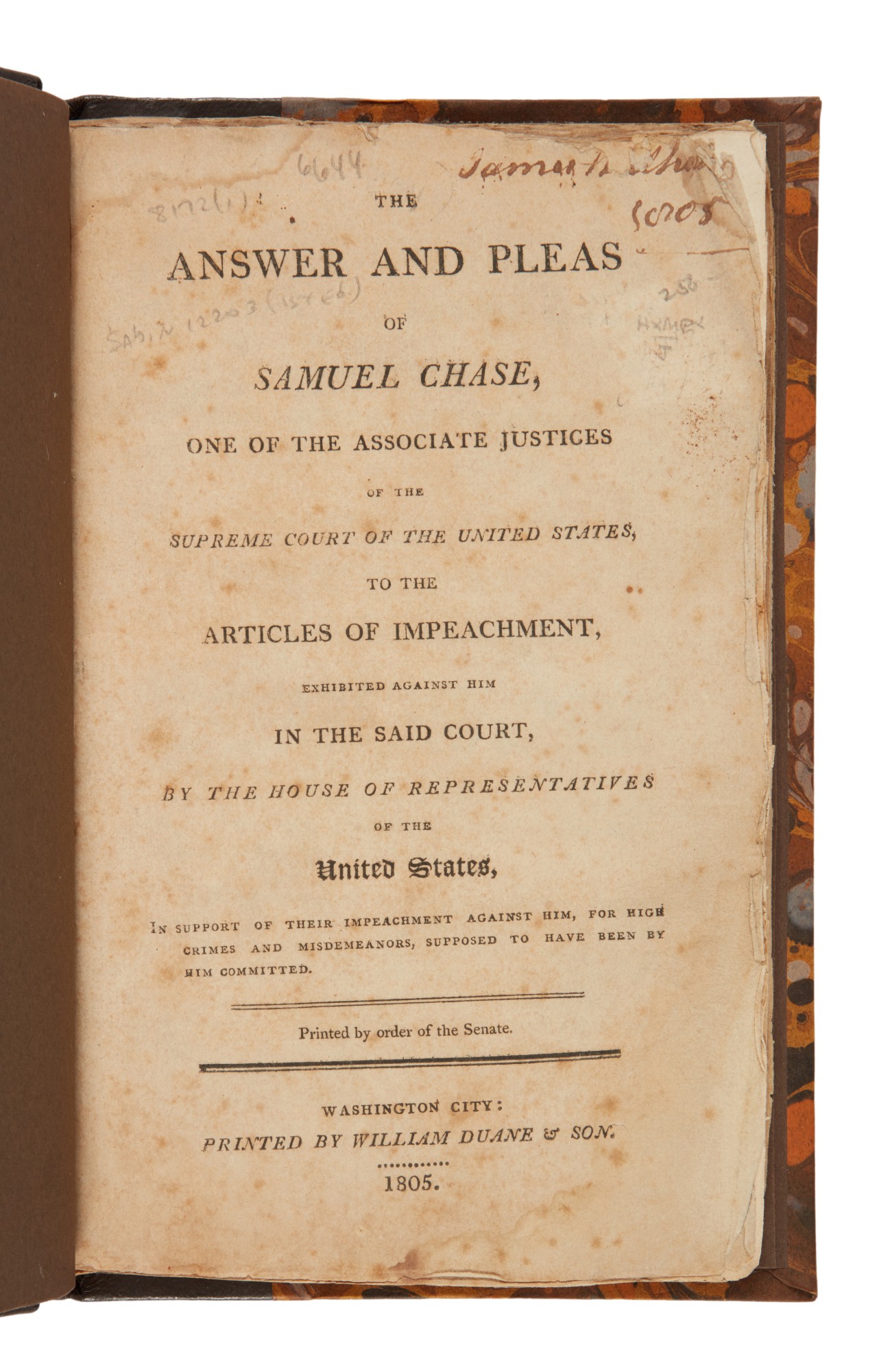 (Chase, Samuel) | An important precedent for independence of the ...