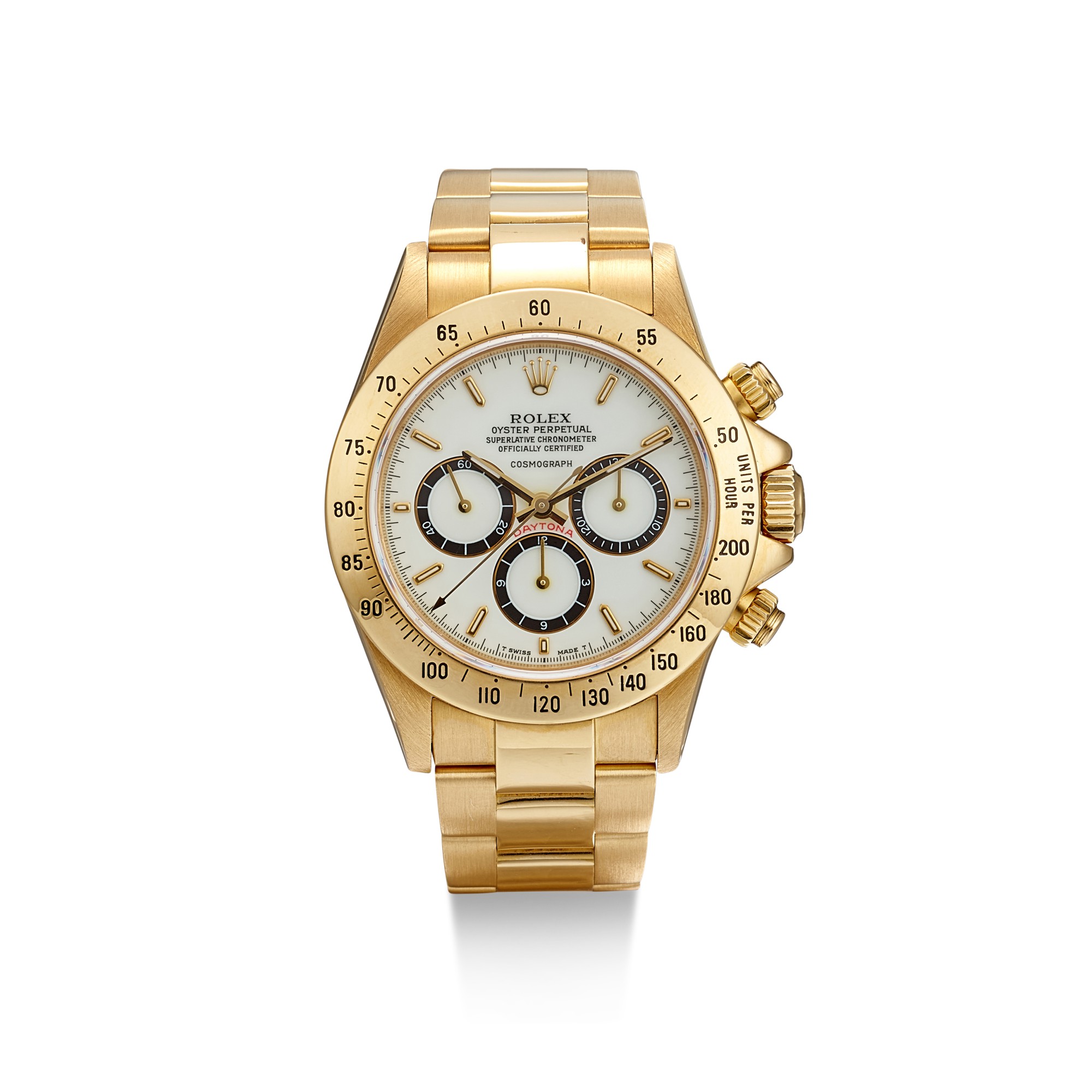 ROLEX | COSMOGRAPH DAYTONA "INVERTED 6", REFERENCE 16528, A YELLOW GOLD ...