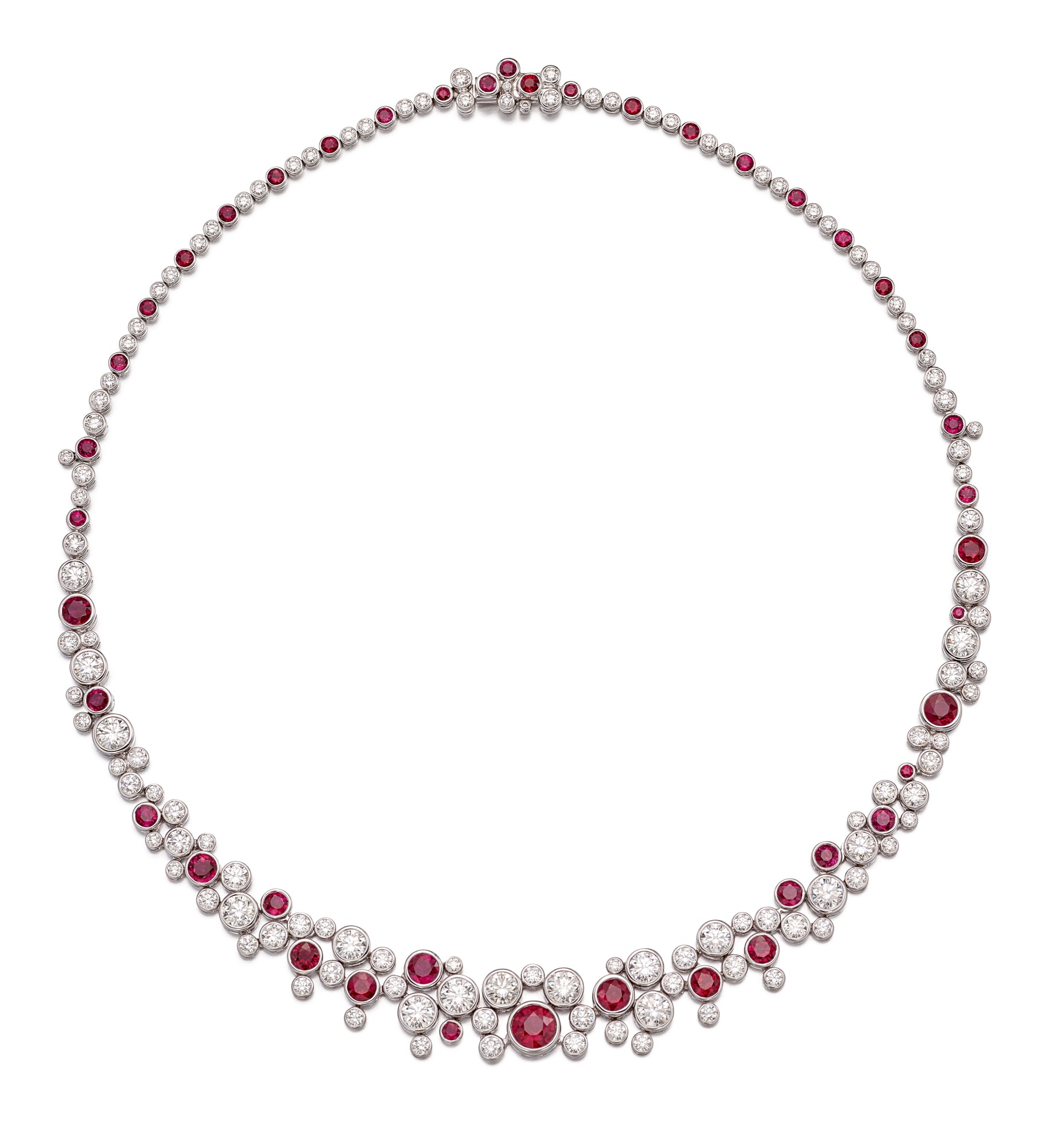 GRAFF | 'INFINITY' RUBY AND DIAMOND NECKLACE | 格拉夫 'Infinity' 紅寶石 配 鑽石 ...