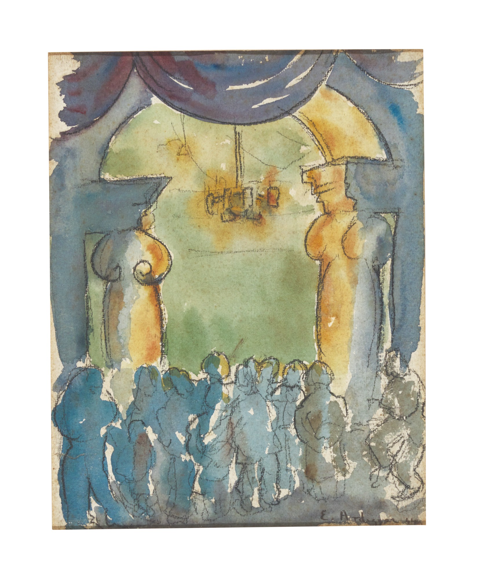 ARDIZZONE | "The Choir", pencil and watercolour, 1944 | English ...