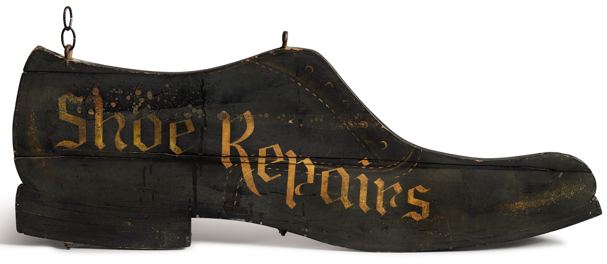 PAINTED AND STENCILED WOODEN COBBLER'S TRADE SIGN, CIRCA 1920 | A New ...