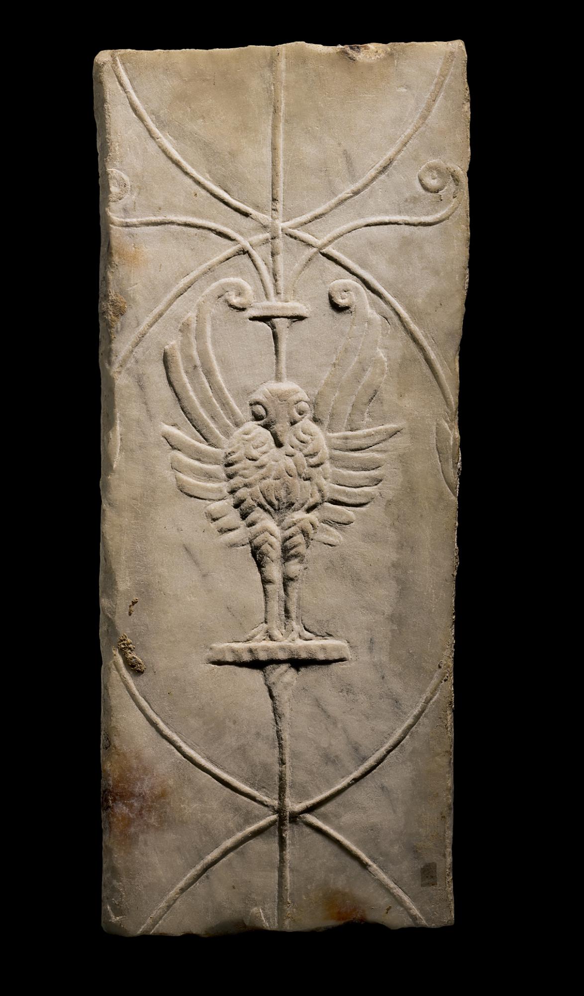A ROMAN MARBLE FUNERARY PLAQUE INSCRIBED FOR CAIUS IULIUS LYRIS AND ...