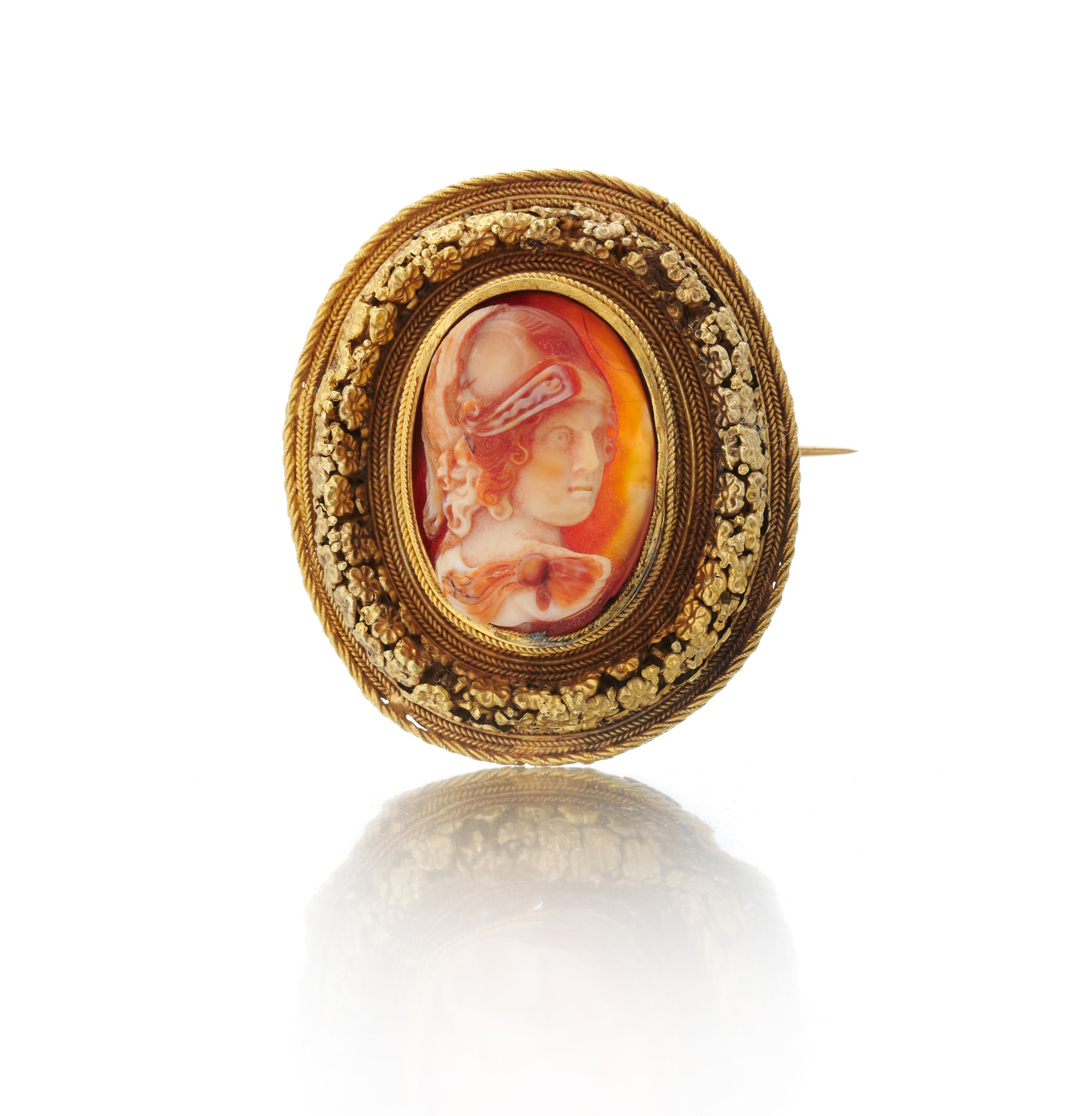 Carnelian intaglio brooch (Spilla intaglio in corniola), 1860 | Fine ...