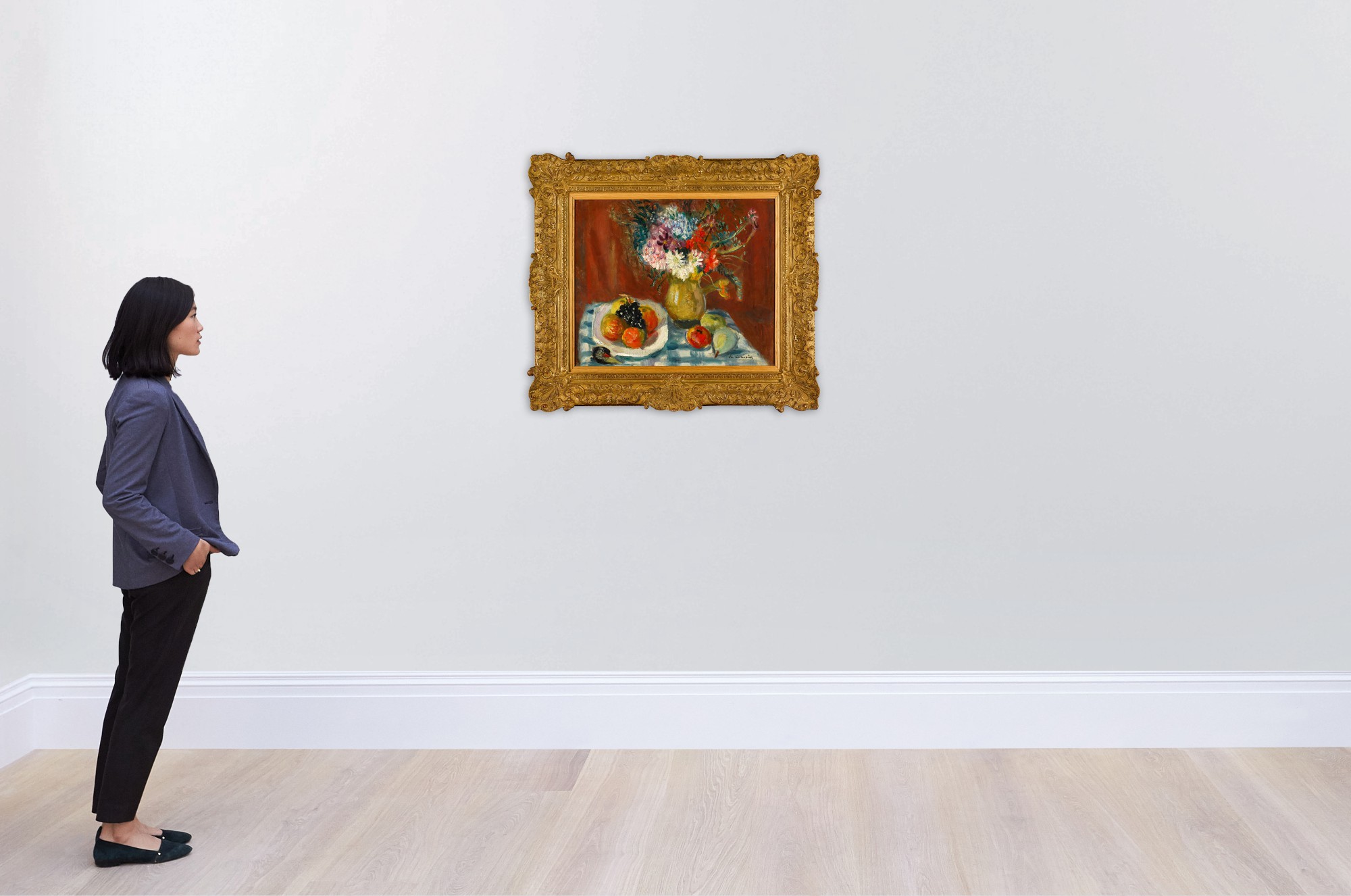 Pichet de fleurs et assiette de fruits | Impressionist and Modern Art ...