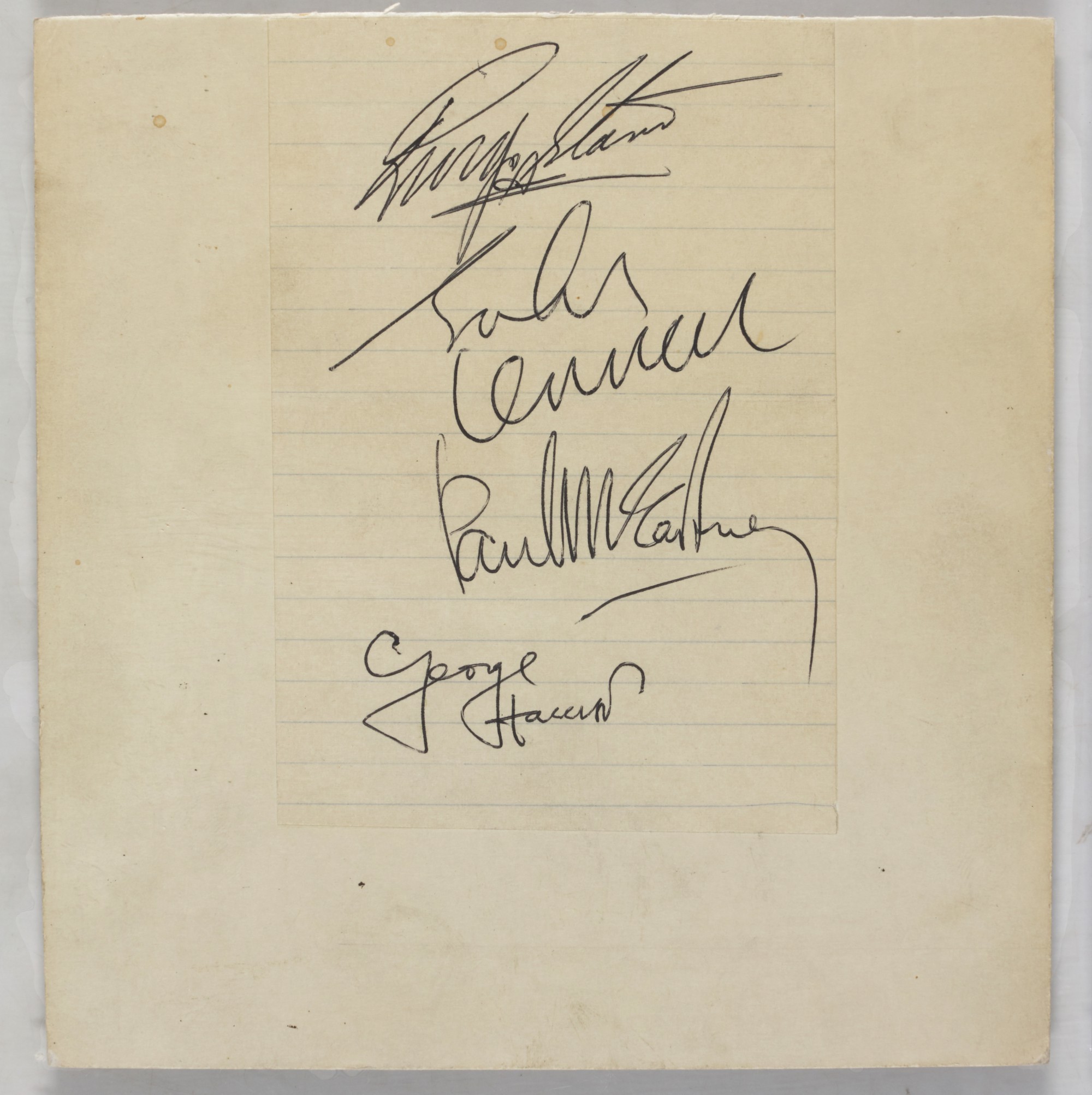 THE BEATLES | Set of signatures, with letter of authenticity | The ...