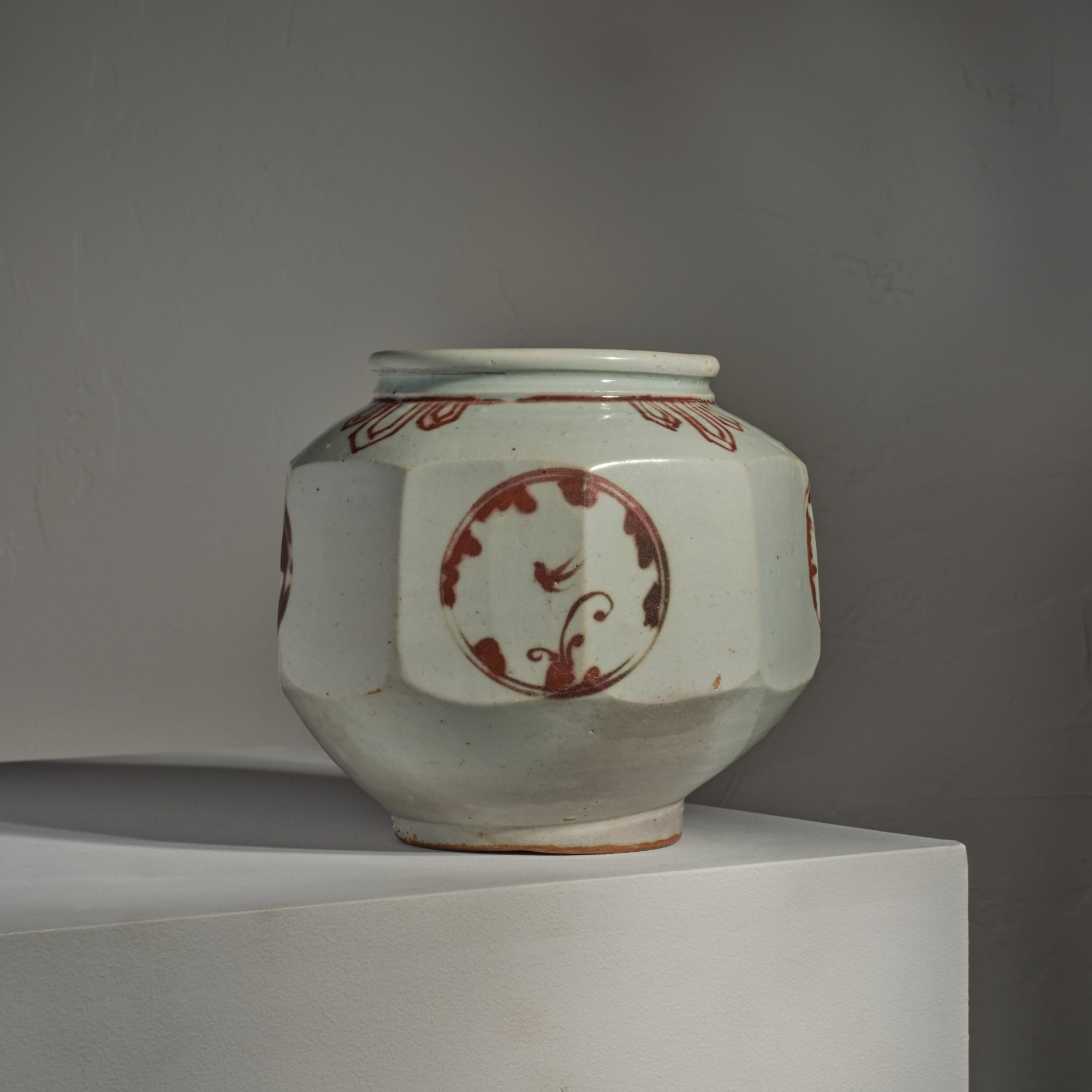 An underglaze-red 'birds' faceted jar, Joseon dynasty, 18th century ...