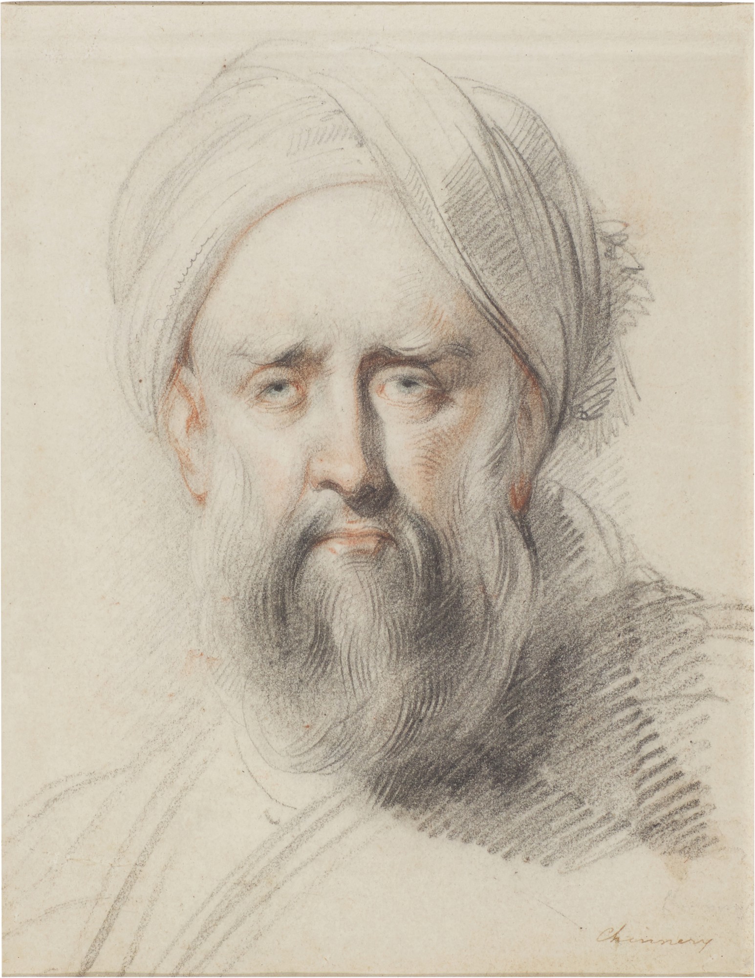 CIRCLE OF GEORGE CHINNERY | STUDY OF A MAN IN A TURBAN | Old Master Day ...