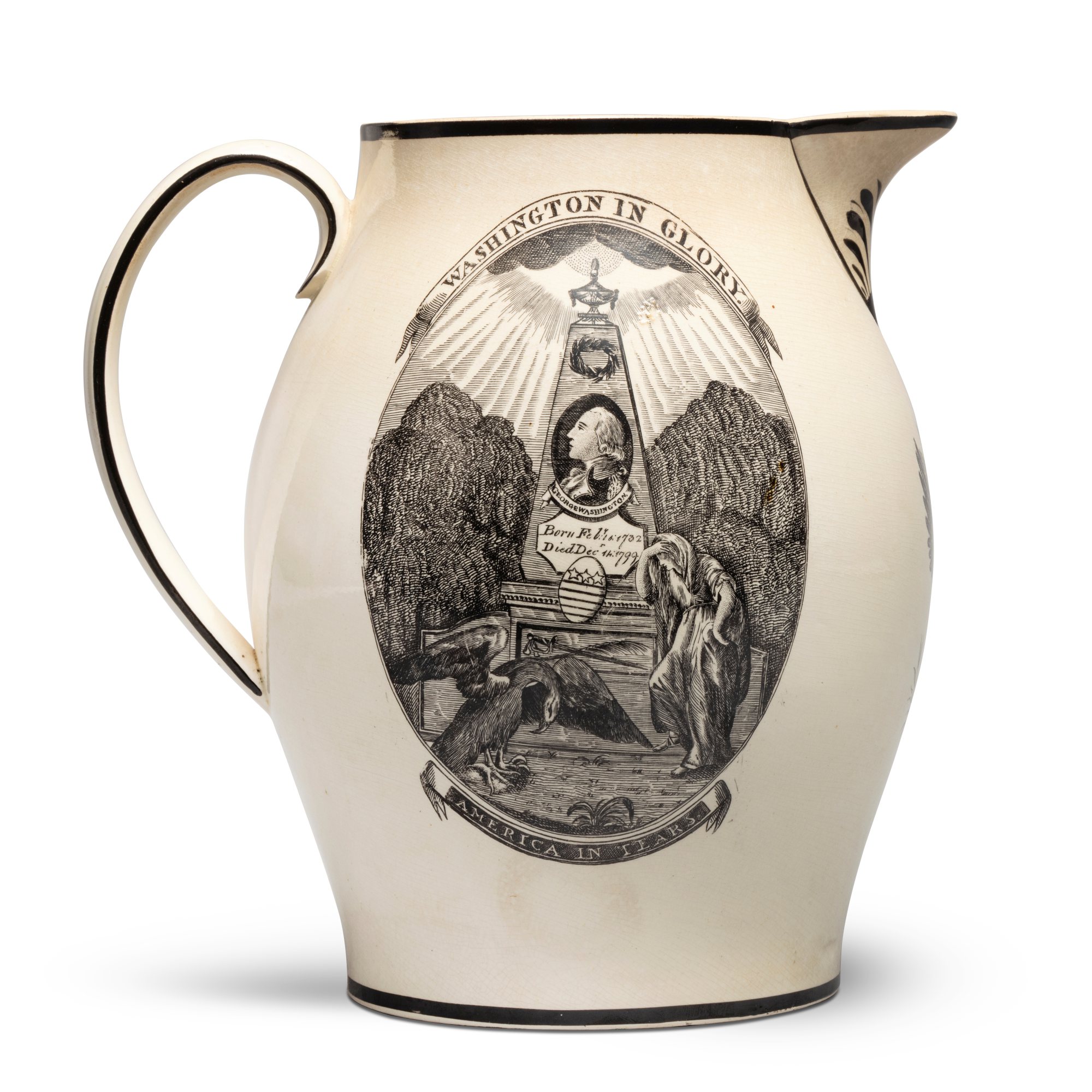 A Liverpool creamware transfer-printed 'political' Jug, Early 19th ...