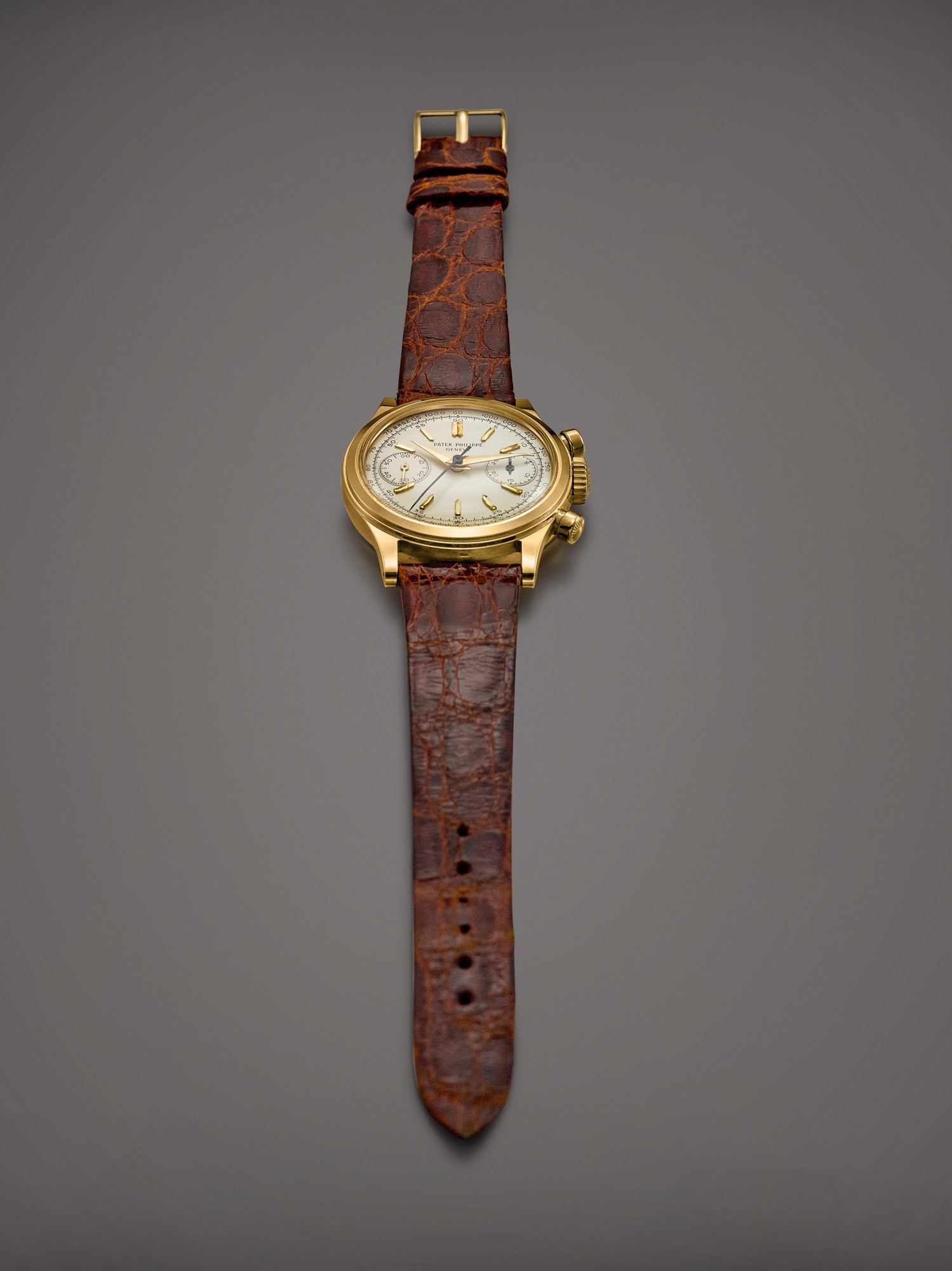 Reference 1463 | An extremely well preserved yellow gold chronograph ...
