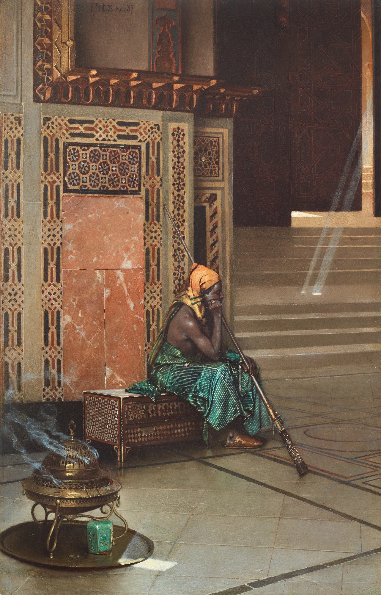 RAPHAEL VON AMBROS | AWAITING THE PRAYER | The Orientalist Sale | 2020 ...