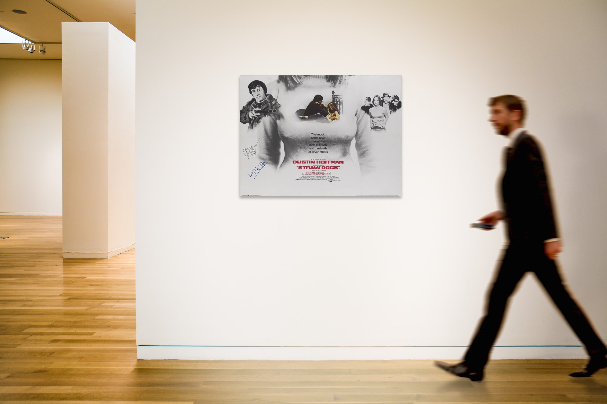 STRAW DOGS (1971) POSTER, BRITISH, SIGNED BY DUSTIN HOFFMAN AND SUSAN ...