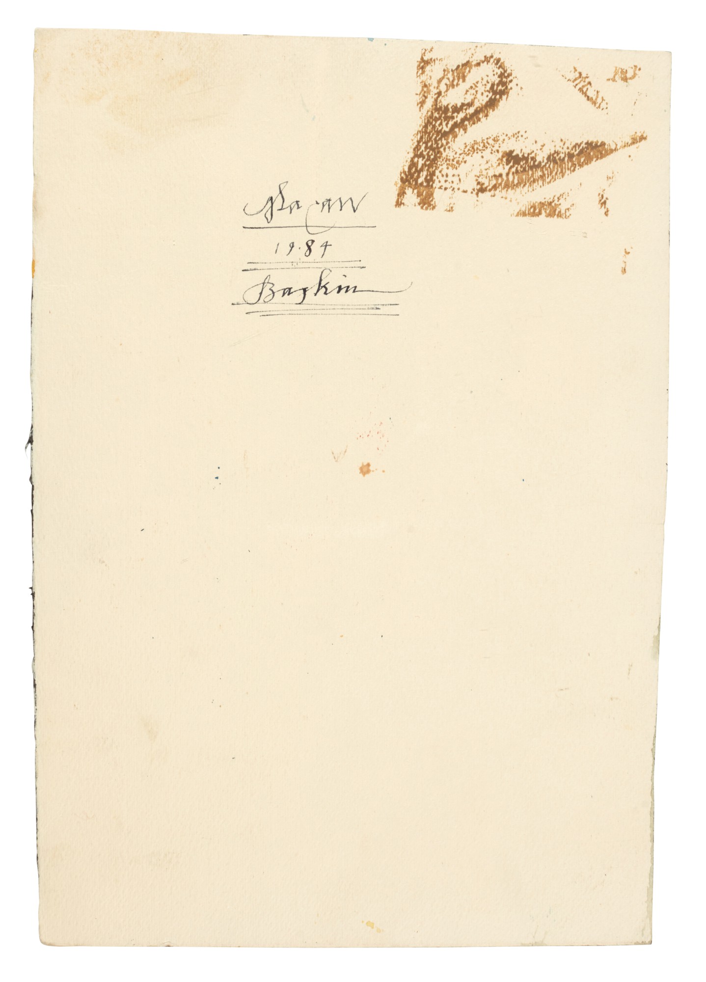 Leonard Baskin | Six watercolours, 1983-1984, formerly owned by the ...