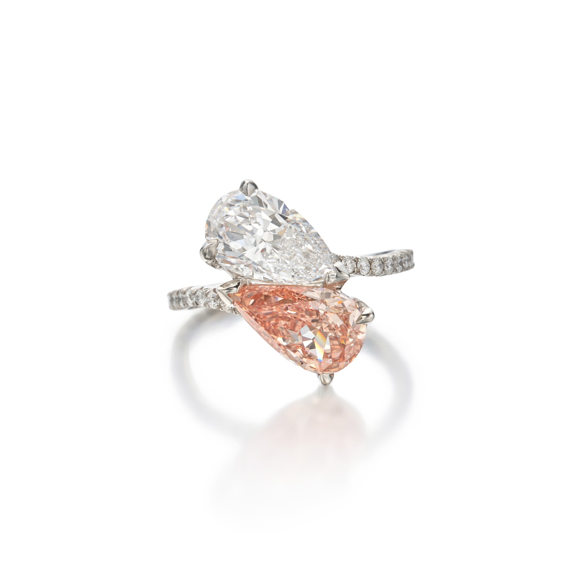 Fancy Pinkish Orange Diamond and Diamond Ring | Important Jewels | 2022 ...