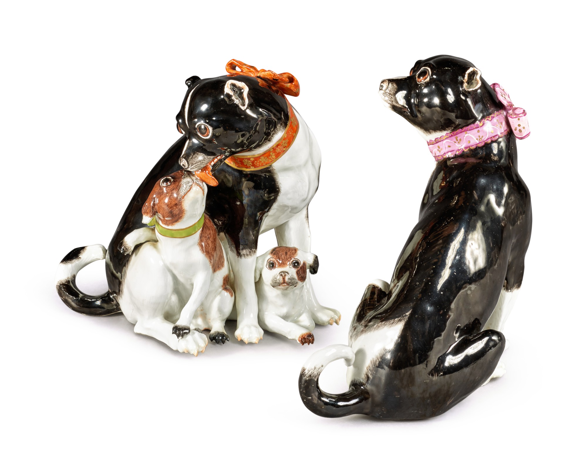 A Rare Pair of Meissen Figures of Danish Pug Dogs, Circa 1745 ...