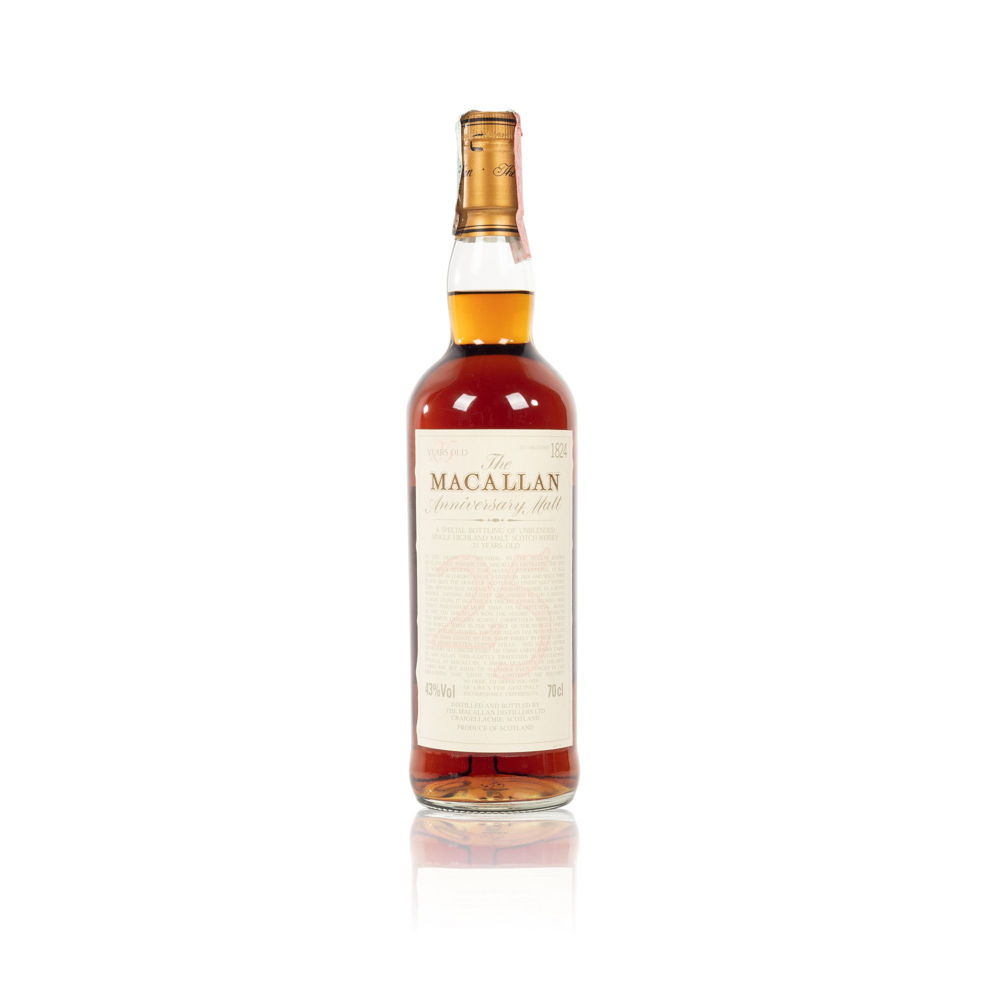 The Macallan 25 Year Old Anniversary Malt 43.0 abv NV (1 BT 70cl ...