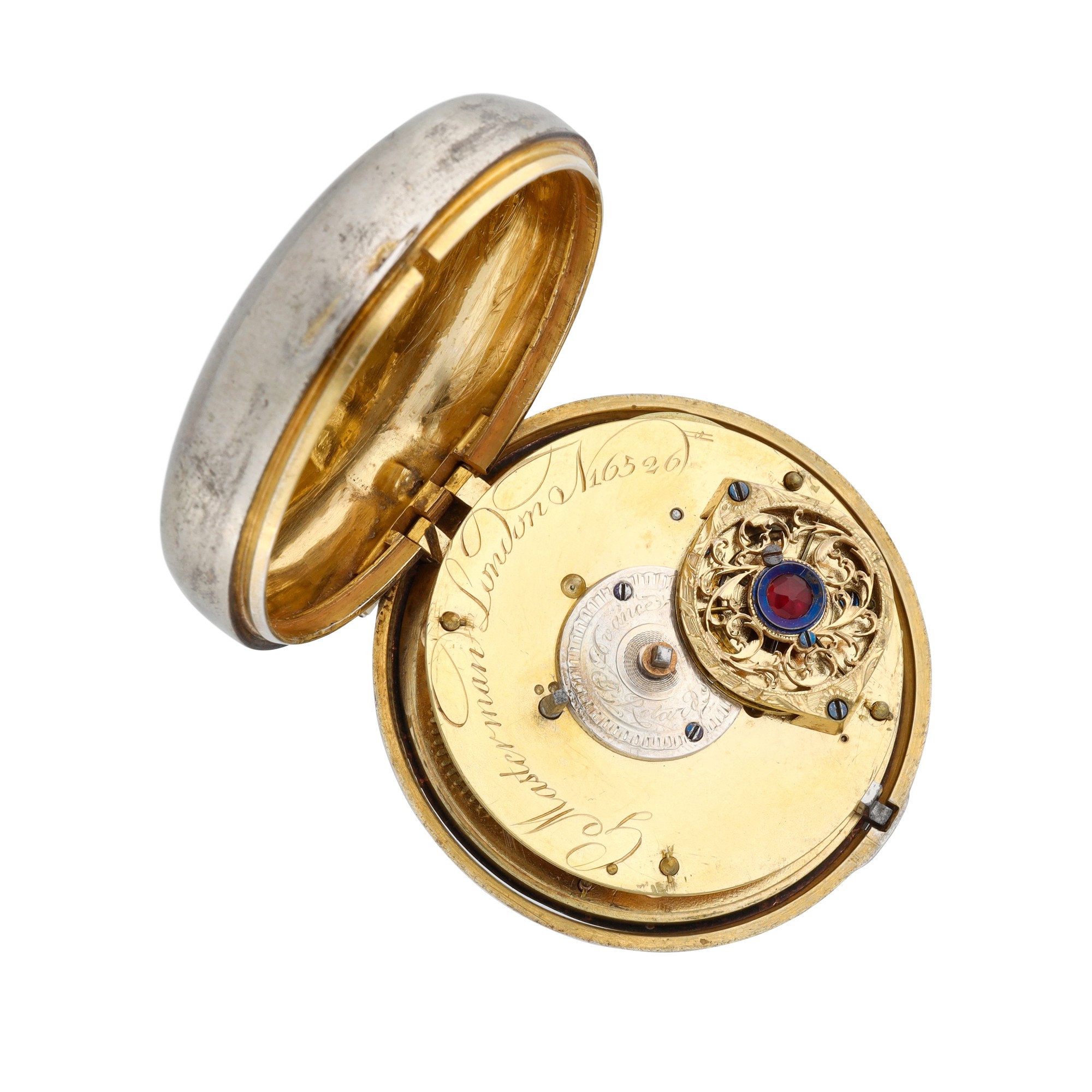 No. 16526 A simple automaton verge watch bearing the signature G ...