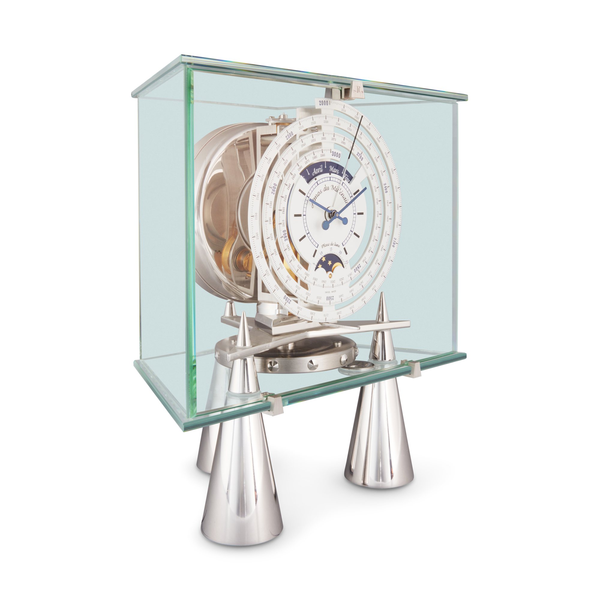 Atlantis, Atmos du Millénaire | A stainless steel and glass atmos clock ...