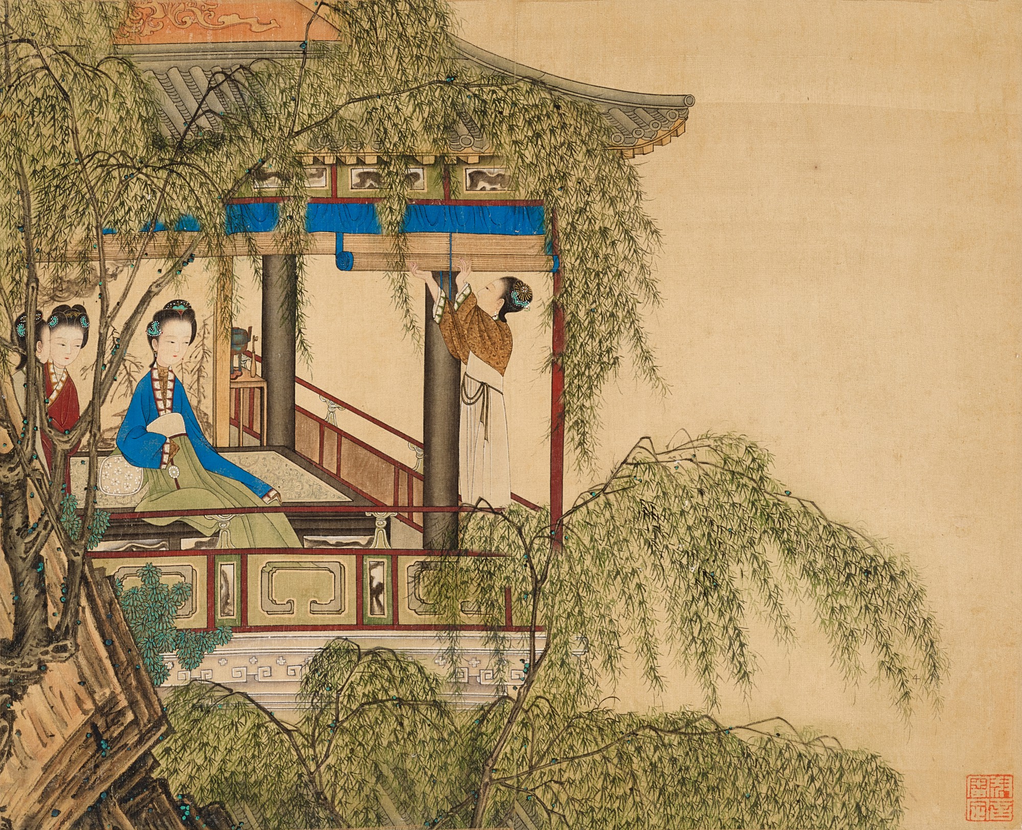 Leng Mei 冷枚 | Ladies in Palaces 漢宮仕女 | Fine Classical Chinese Paintings ...