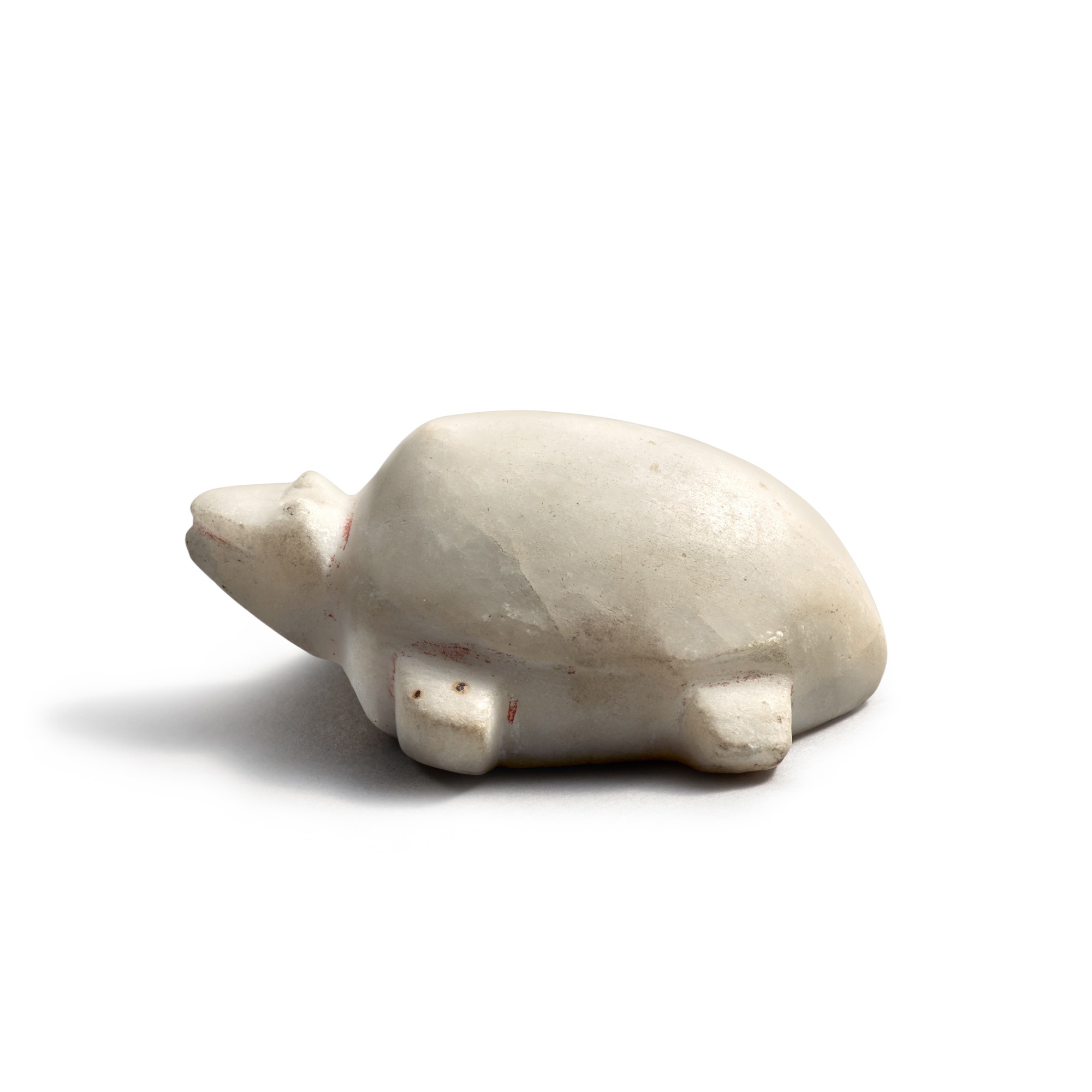 An exceptionally rare white marble figure of a turtle, Shang dynasty ...