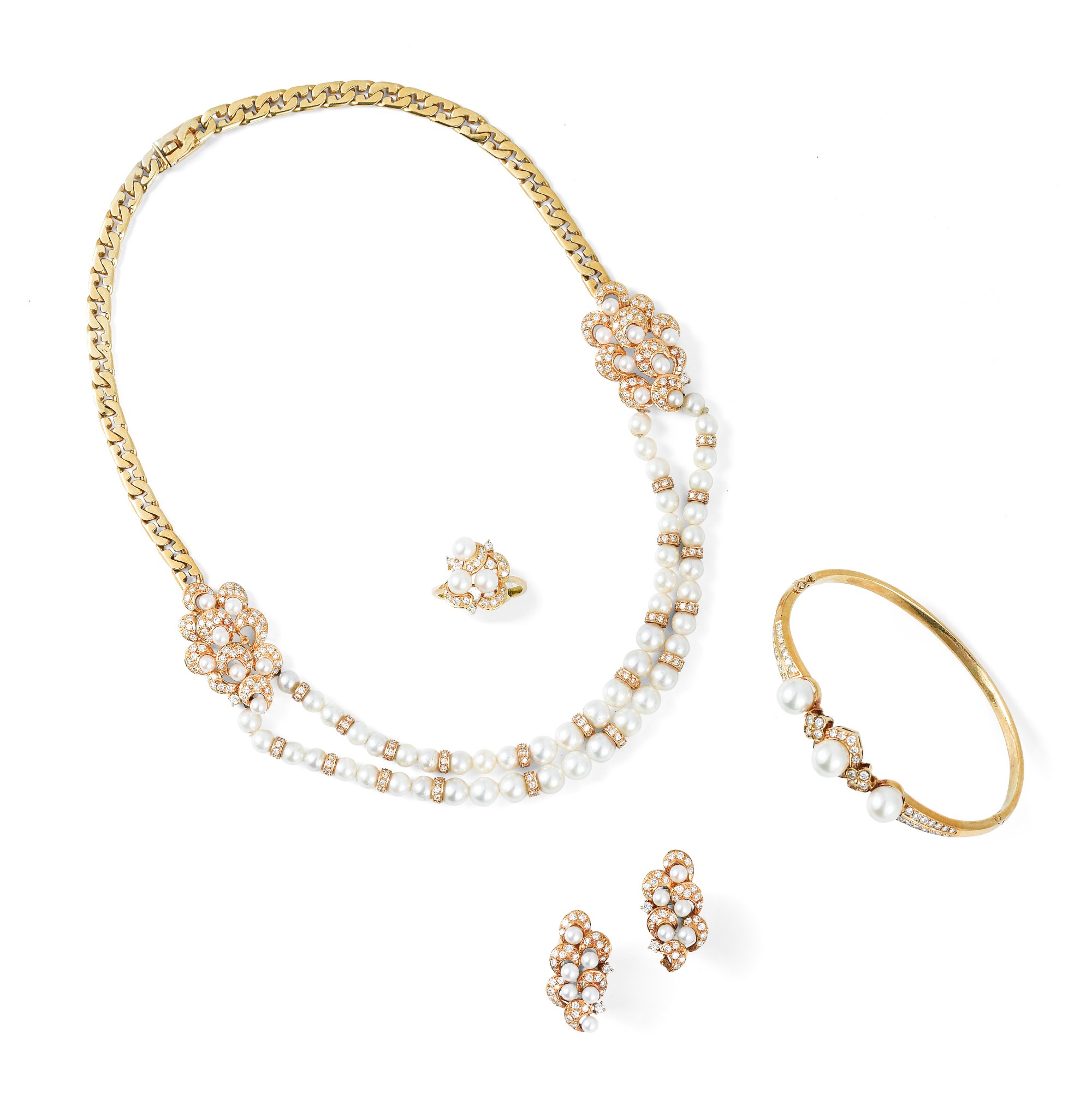 PARURE PERLES DE CULTURE ET DIAMANTS | CULTURED PEARL AND DIAMOND ...