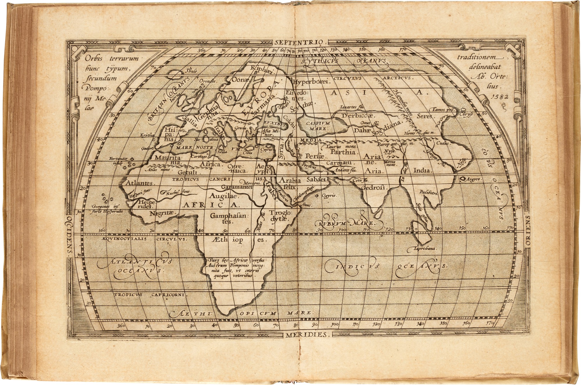 Pomponius Mela | De situ orbis, Antwerp, Plantin, 1582, vellum ...