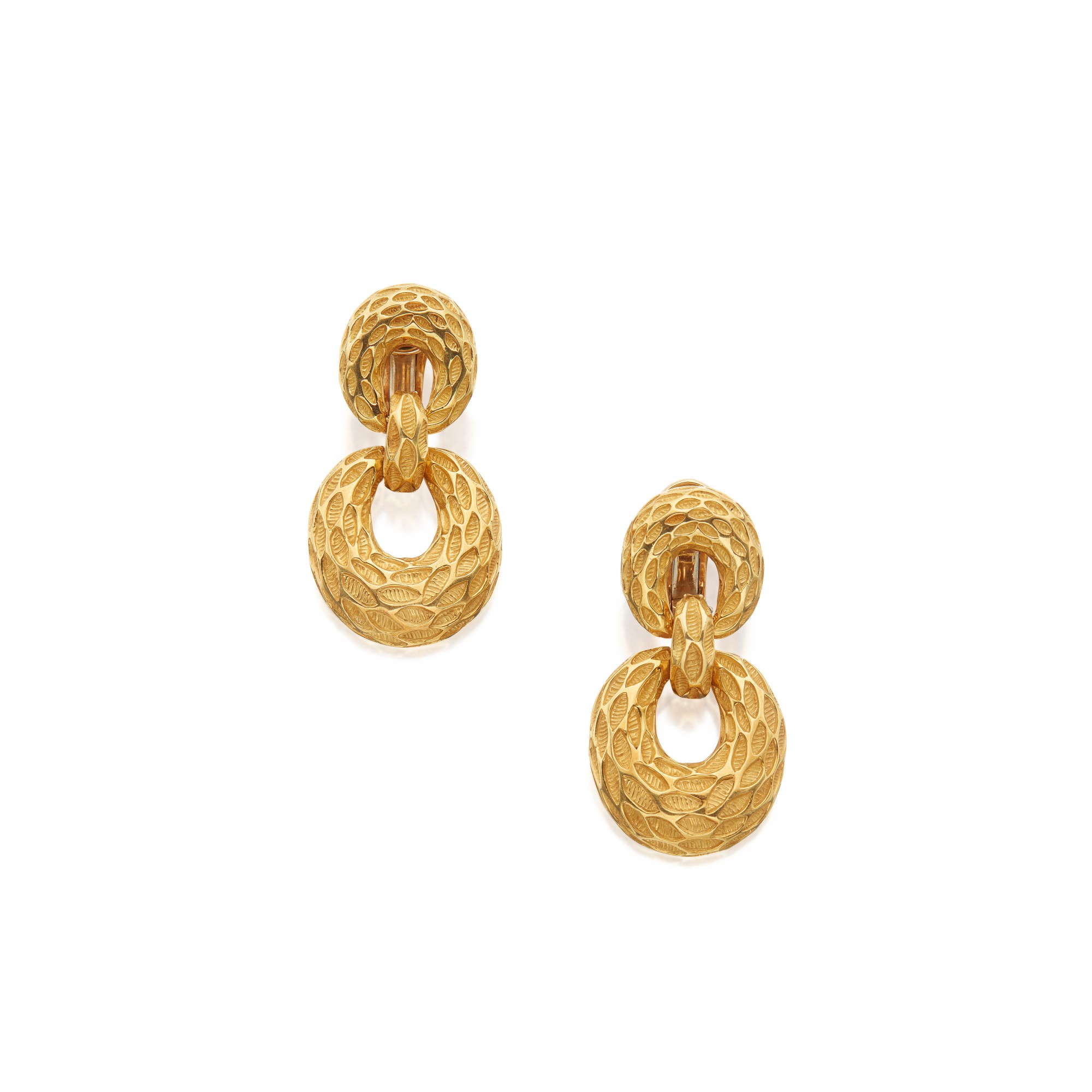 Van Cleef & Arpels | Pair of Gold Pendant-Earclips | A Vision of Luxury ...