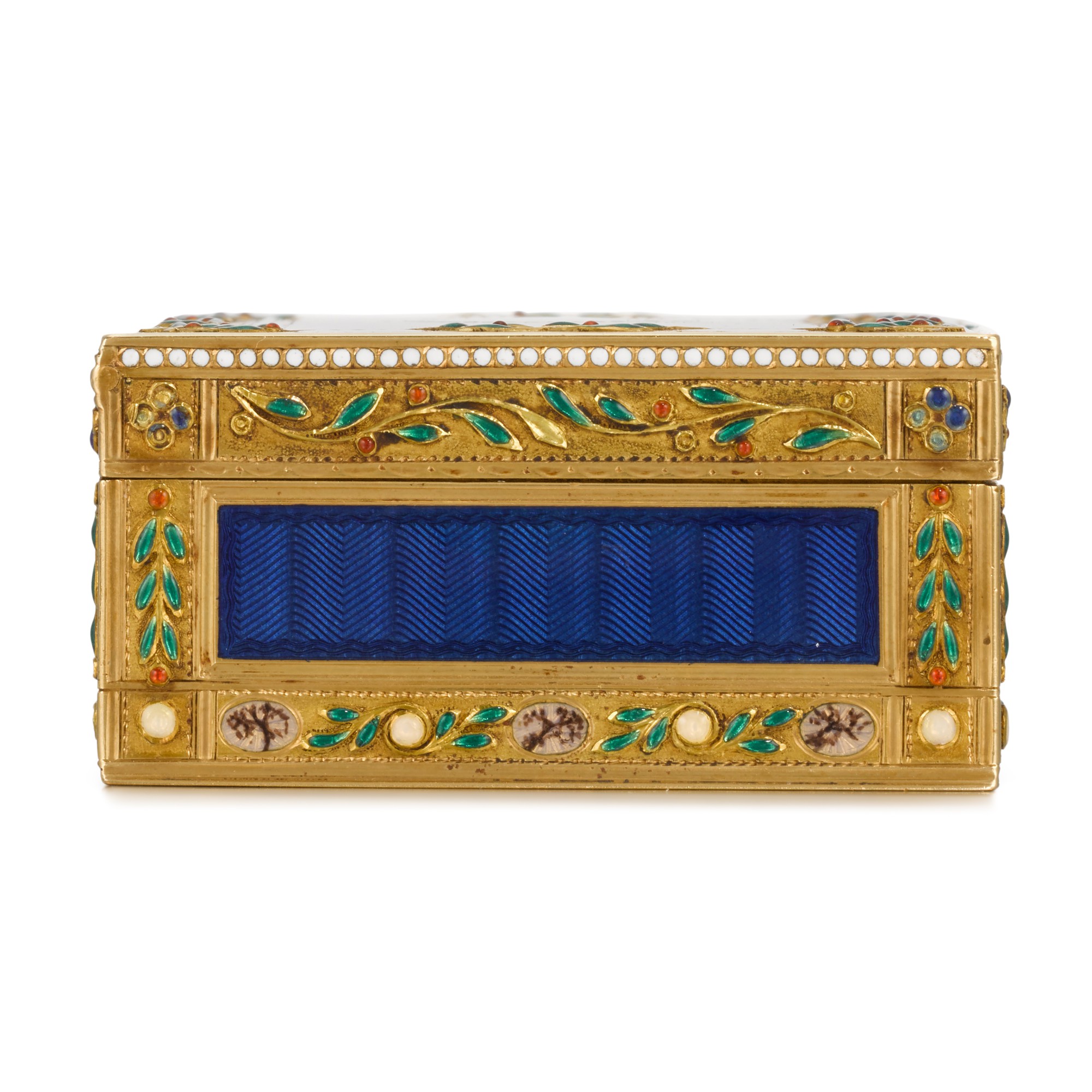 A gold and enamel boîte-à-mouches, perhaps French, 19th century in ...