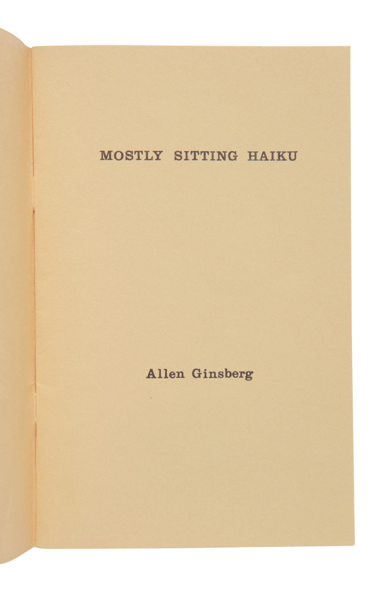 ALLEN GINSBERG | MOSTLY SITTING HAIKU. (PATERSON, NEW JERSEY: FROM HERE ...