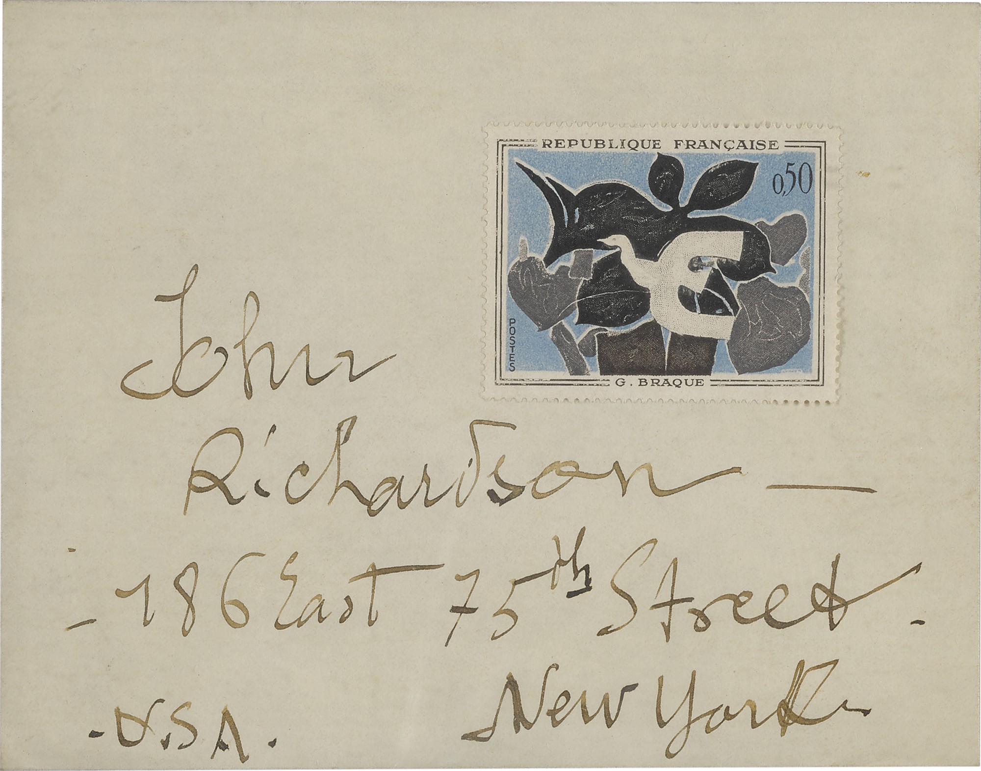 AFTER GEORGES BRAQUE | POSTAGE STAMP OF THE MESSENGER | Important ...