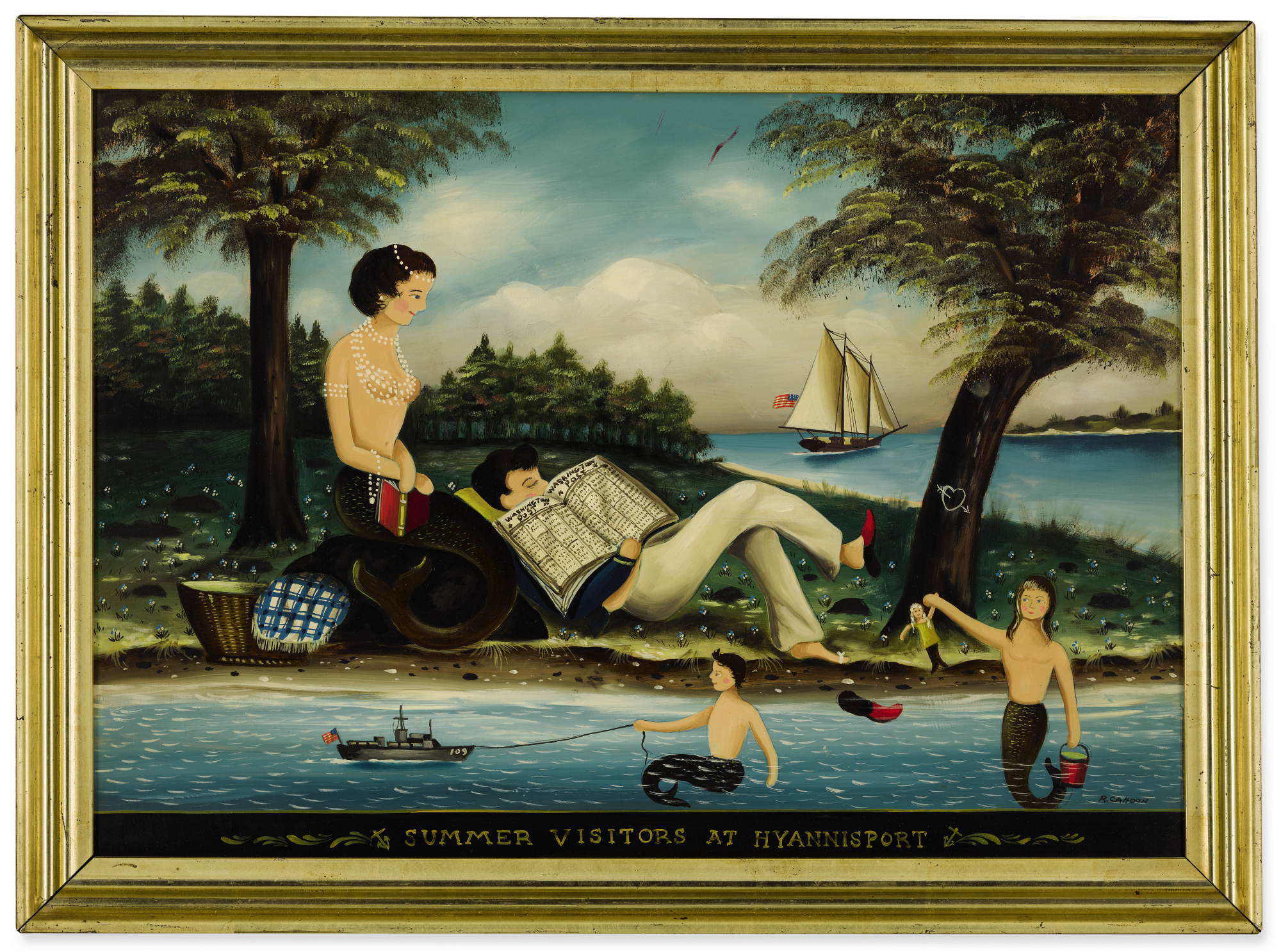 RALPH E. CAHOON, JR. | SUMMER VISITORS AT HYANNISPORT (PRESIDENT JOHN F ...