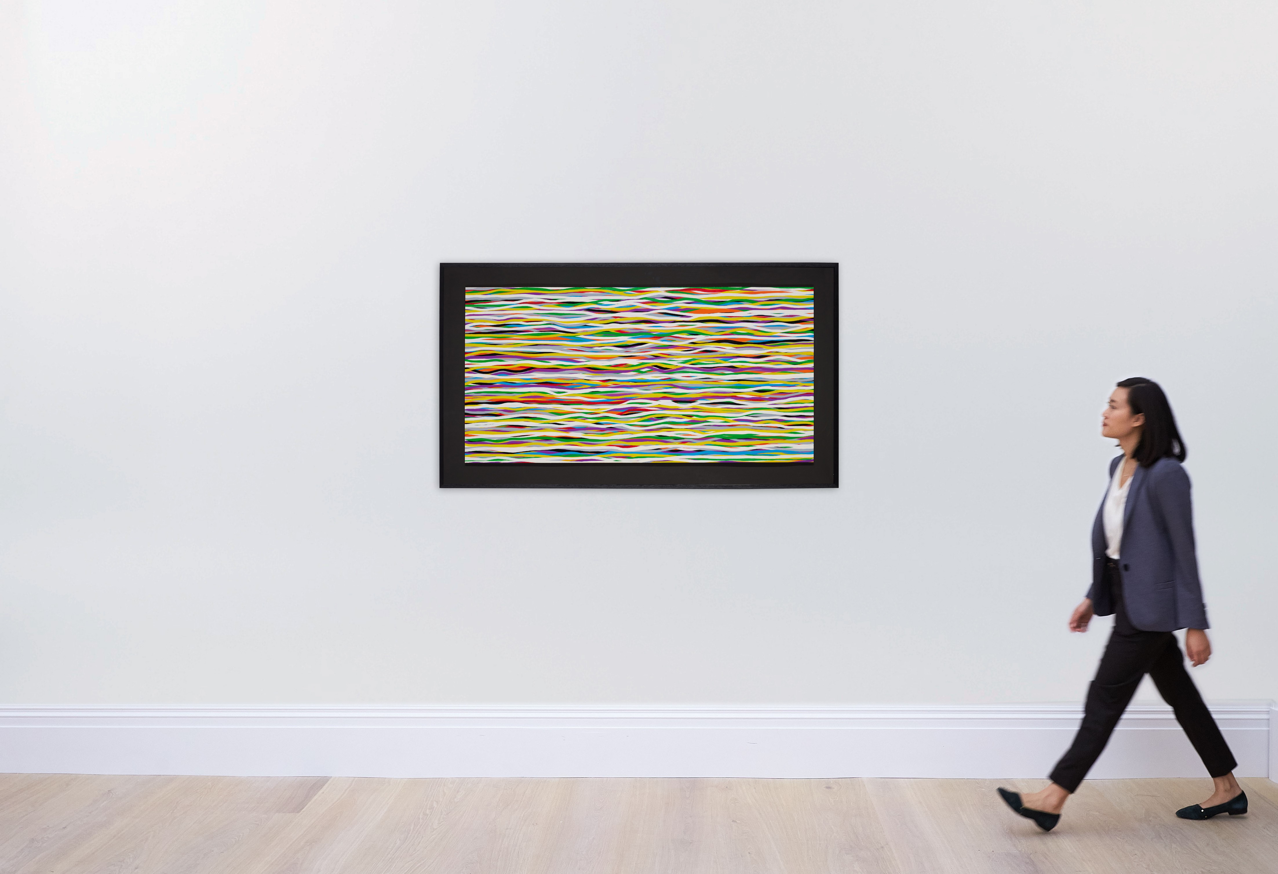 Horizontal Lines In Color Superimposed # 11 | Contemporary Art | New ...