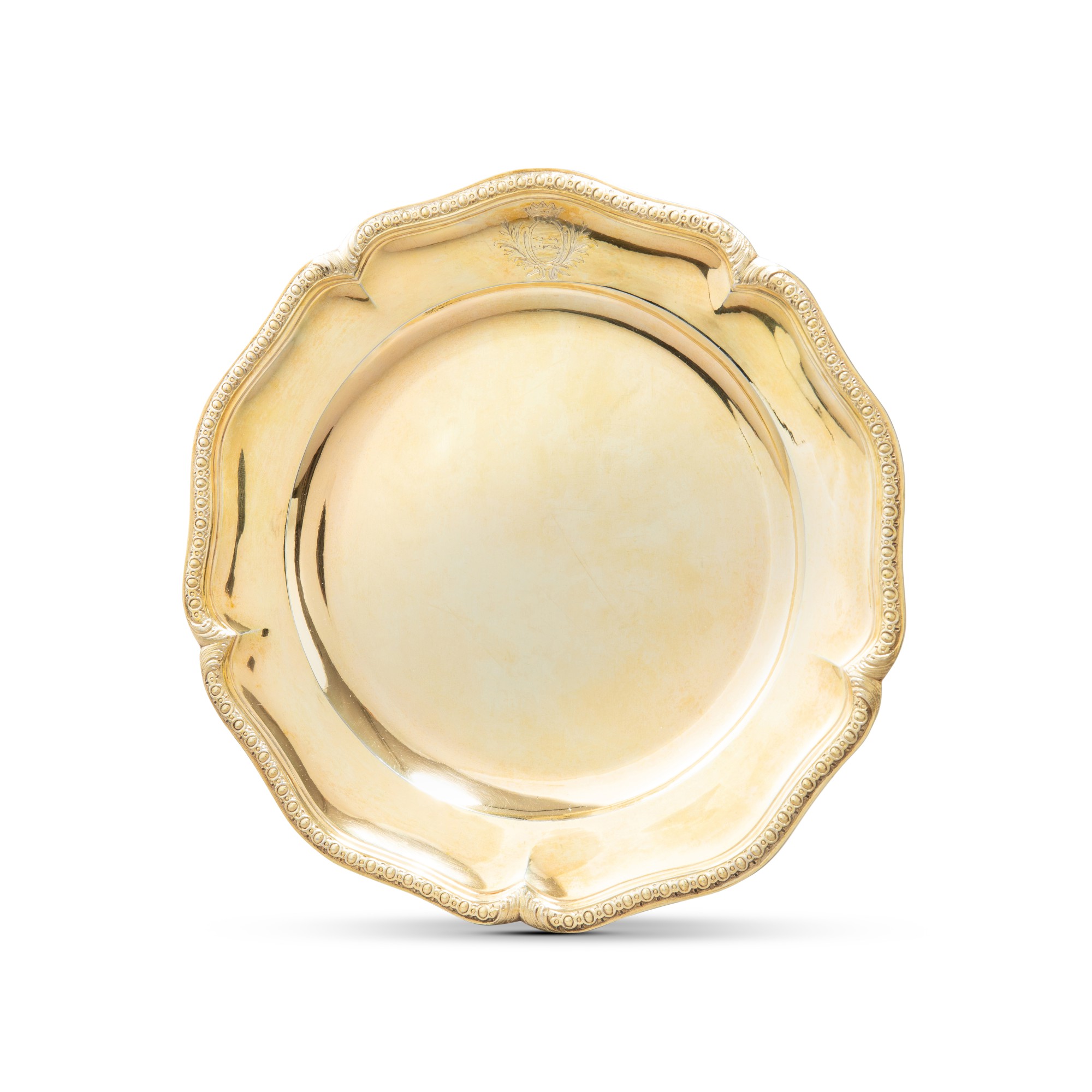 A set of twelve French silver-gilt plates, Tobias Ludwig Krug ...