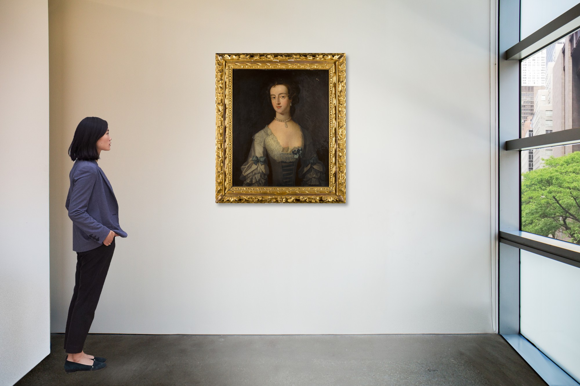 Portrait of Mary Sandys (née Trumbull, d. 1769), half-length, wearing a ...