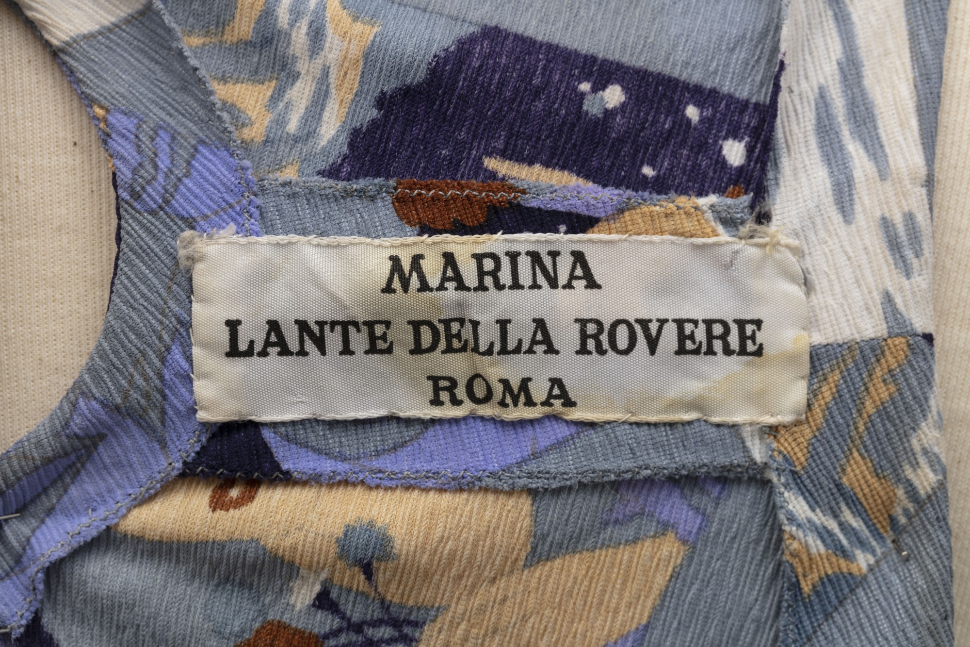 Marina Lante della Rovere, circa 1974, Printed jersey beach ensemble ...